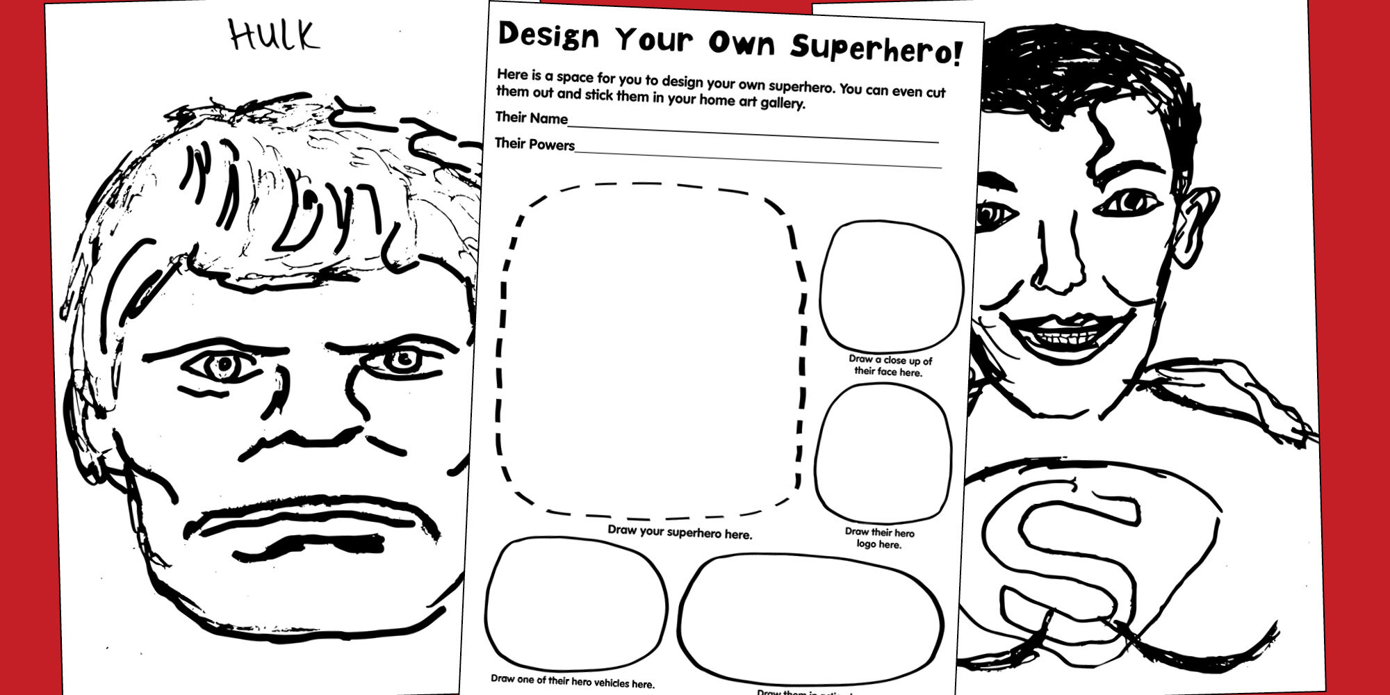 Design Your Own Superhero Template