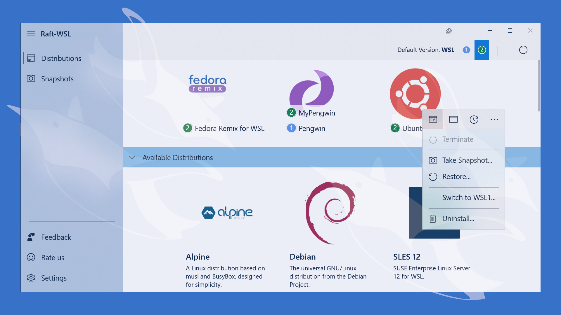 Raft WSL — Whitewater Foundry