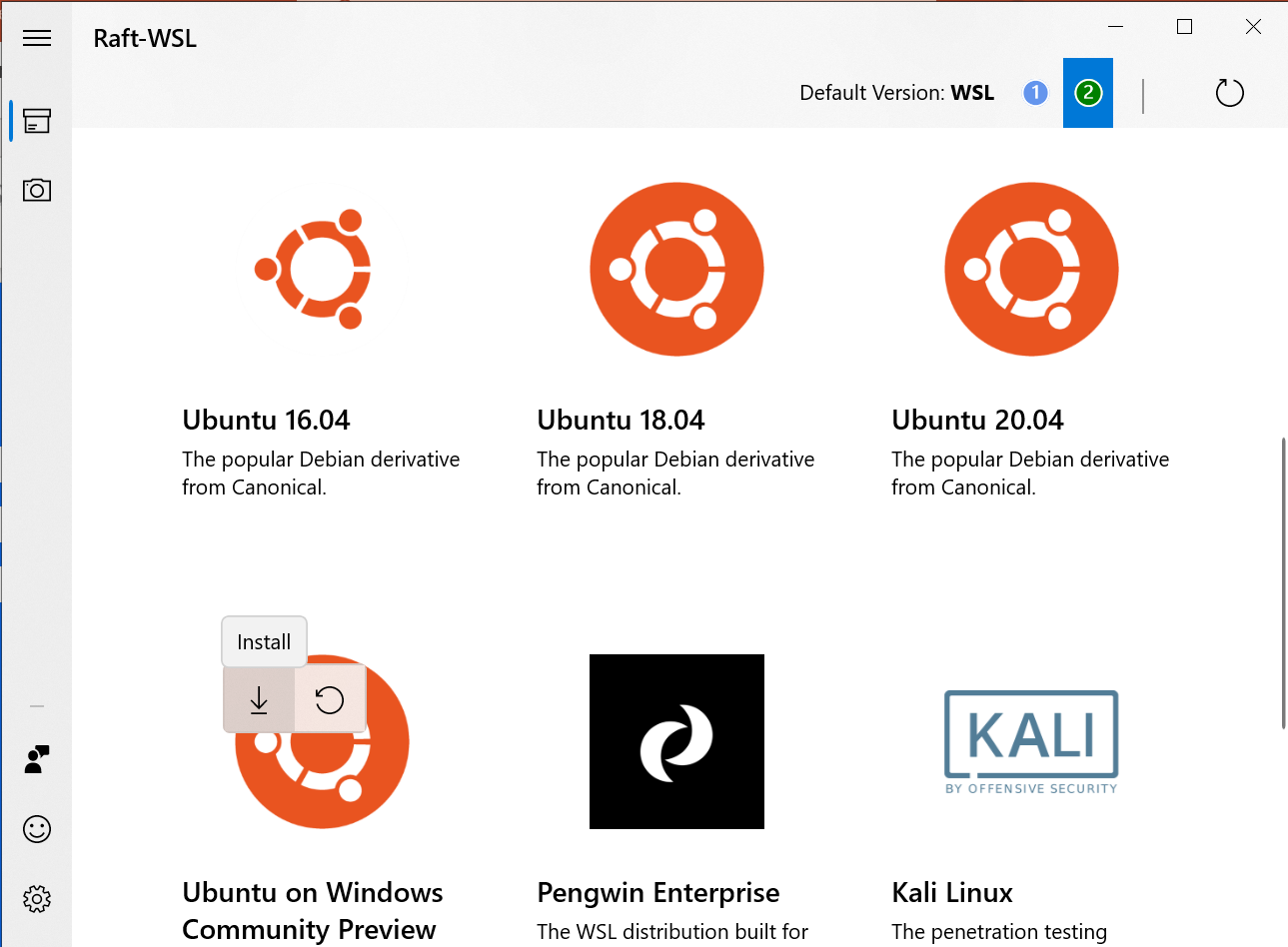 Raft WSL — Whitewater Foundry