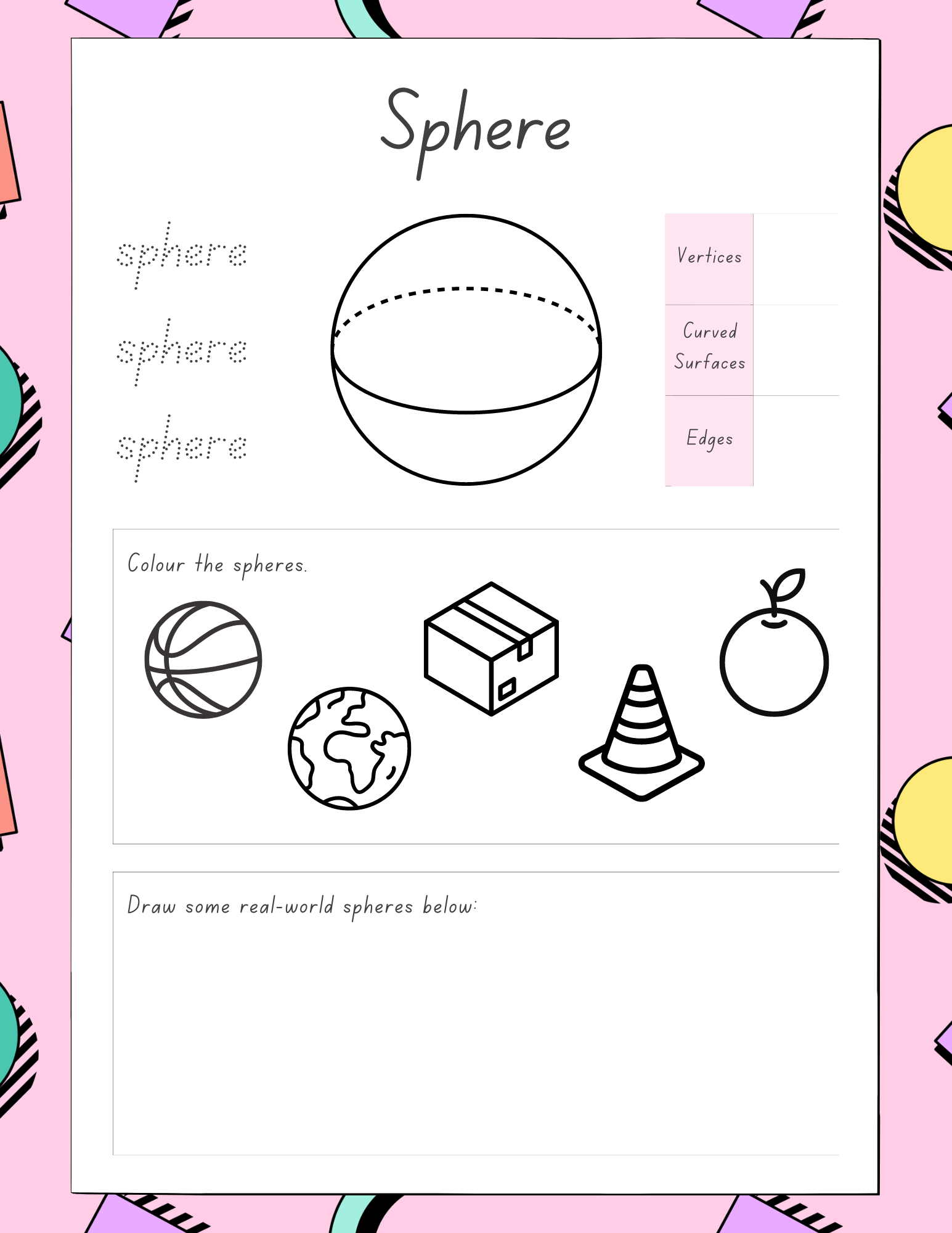 Counting Shapes Worksheets Free Back To School Shape Counting And