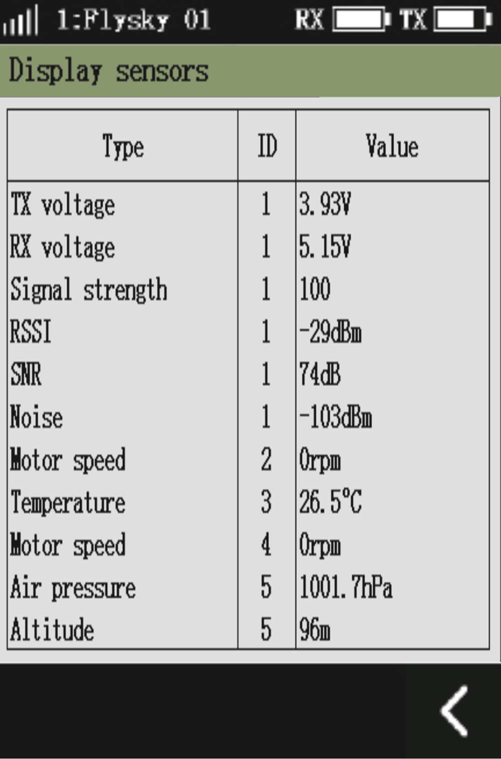 How to use the Sensors with Noble NB4 | Flysky