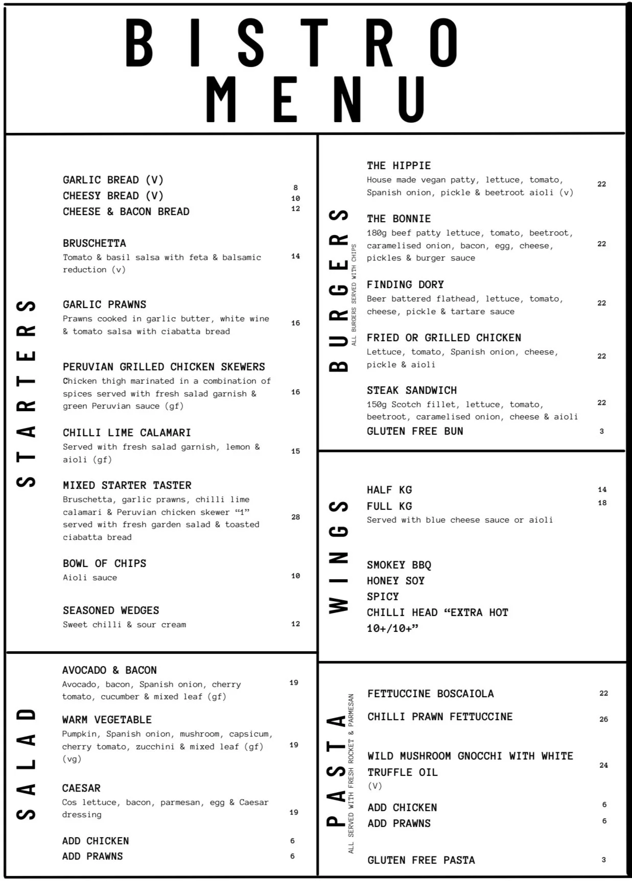 Menu — The Bowral Hotel