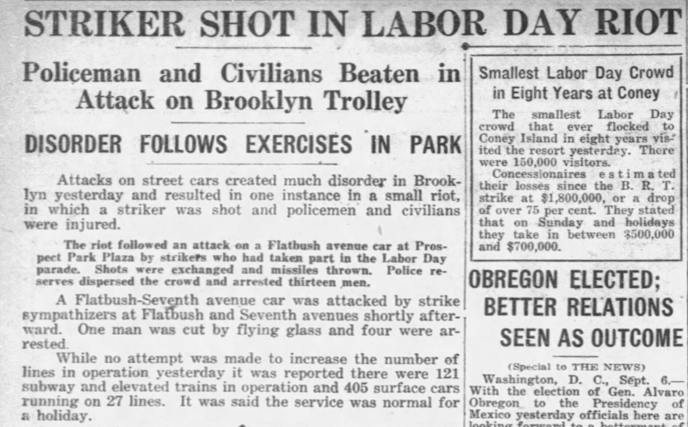 Brooklyn Rapid Transit (BRT) Strike / Police Brutality on Labor Day ...
