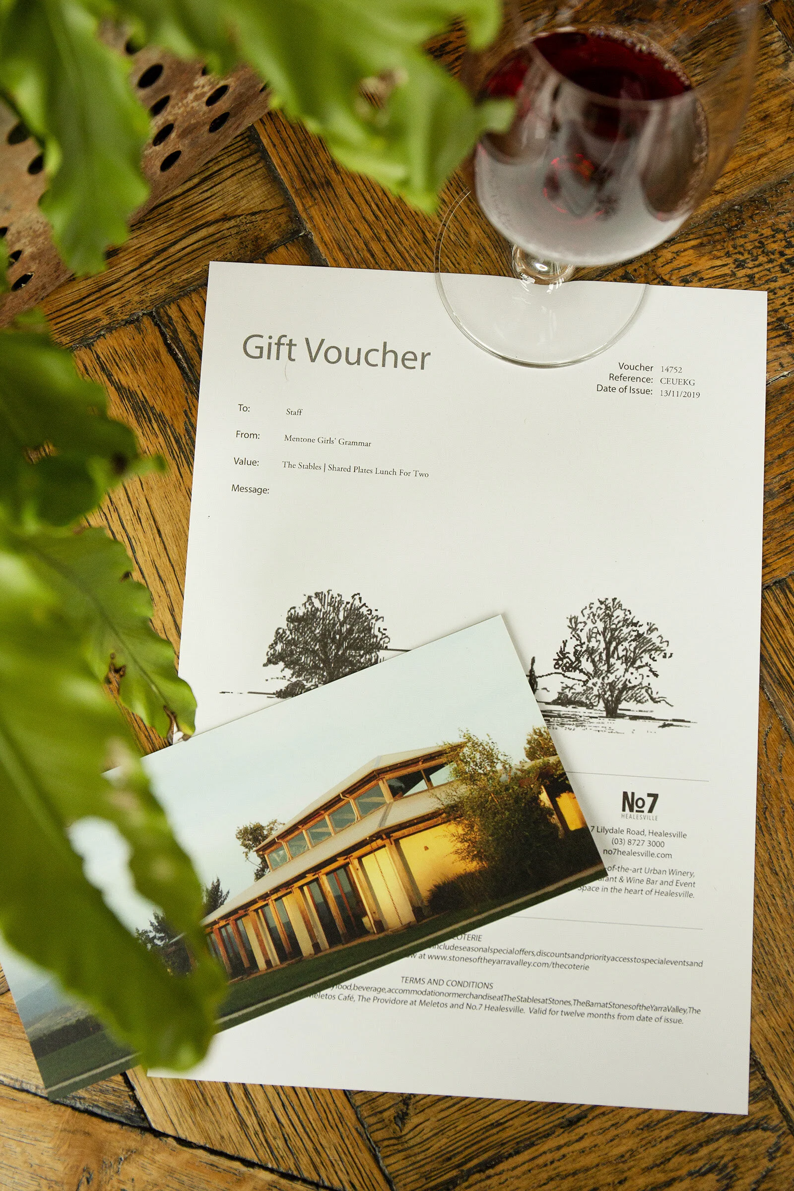 Gift Vouchers — No.7 Healesville - Restaurant & Wine Bar
