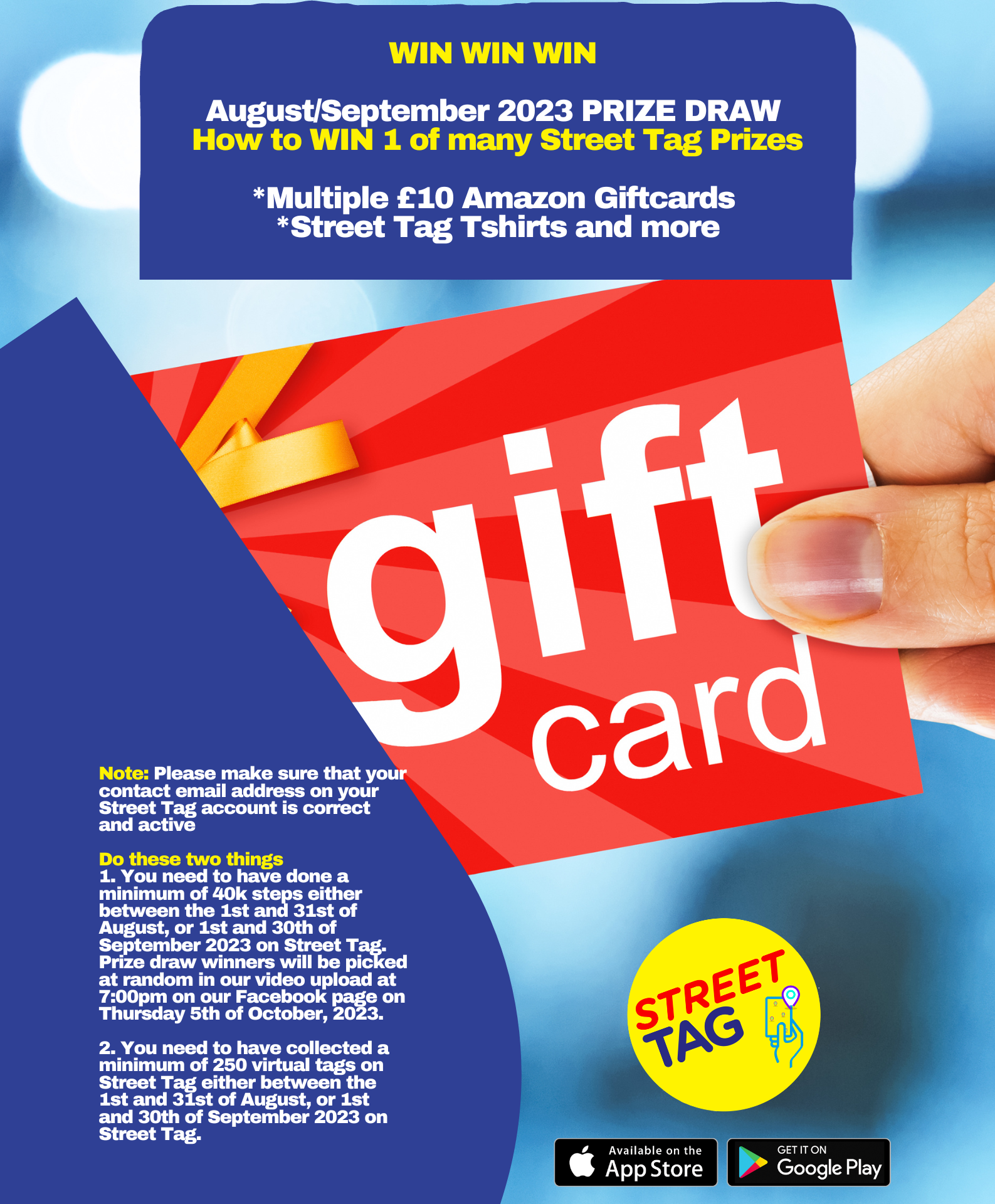 AUGUST/SEPTEMBER 2023 PRIZE DRAW — Street Tag