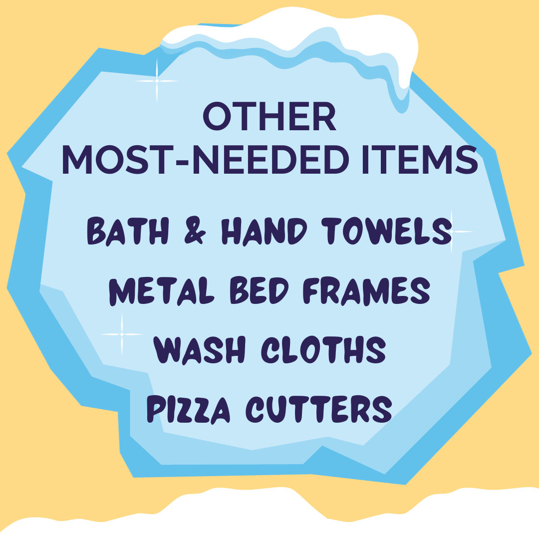 Most needed items — Houses into Homes, Iowa City, IA