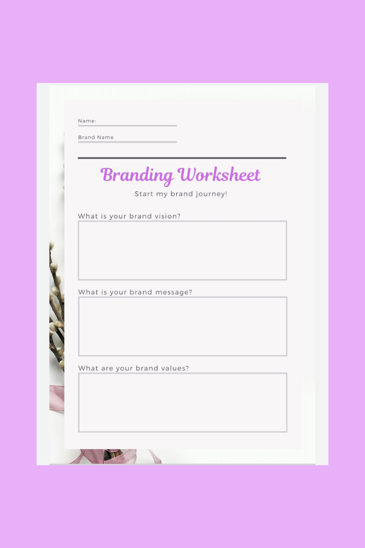 Download Your Branding Worksheet — Basics by Becca