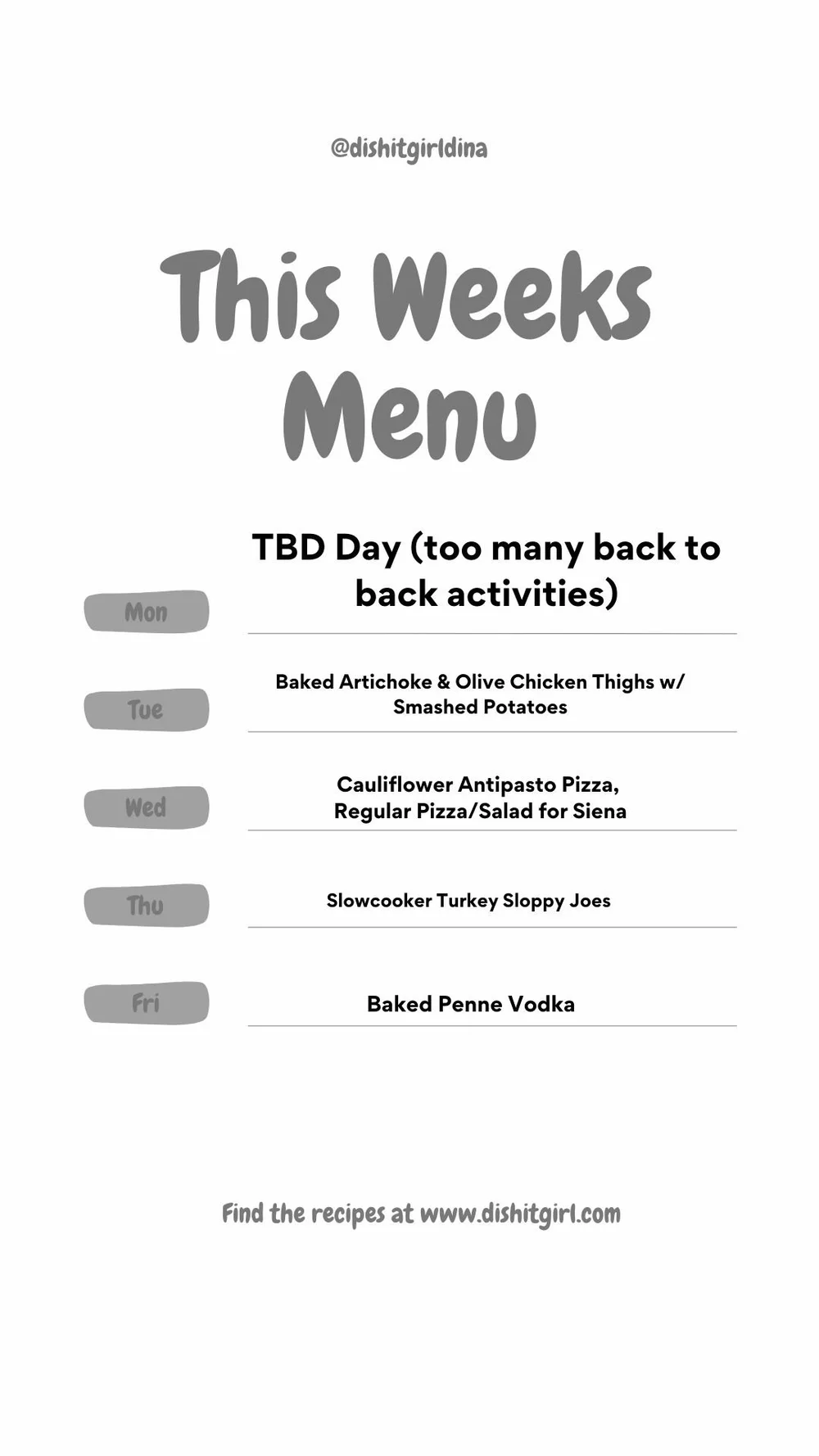 How To Make a Weekly Meal Plan - Dish It Girl Recipe Box
