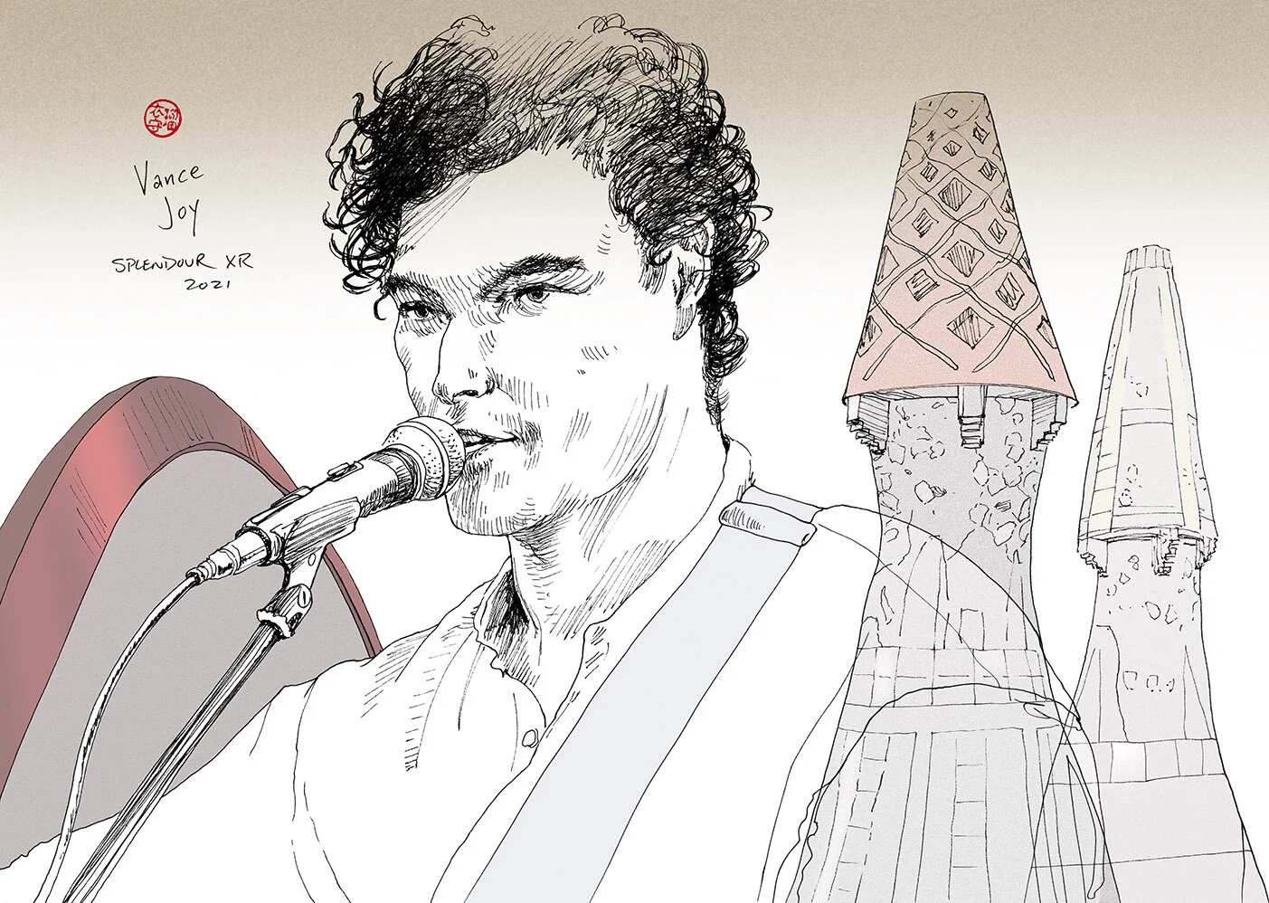 Lew Keilar illustration and live drawing artist