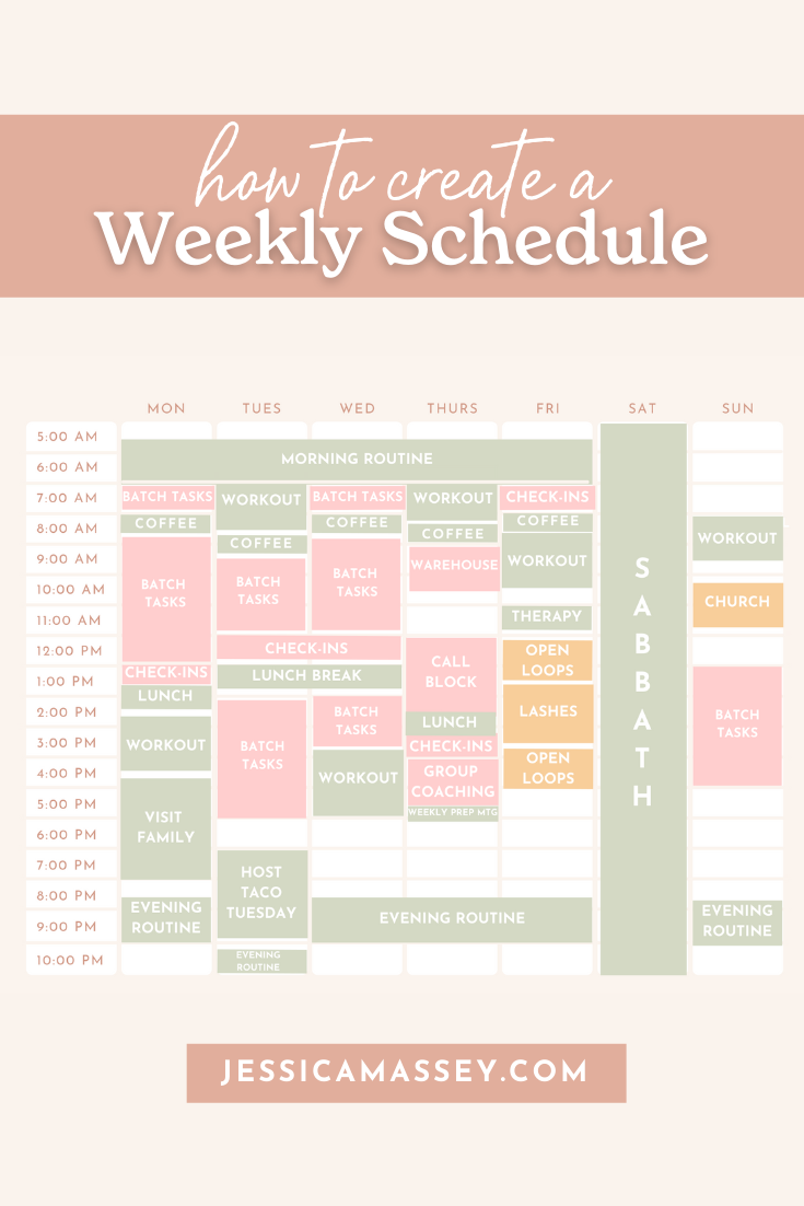How to Create a Weekly Schedule (My Real Weekly Schedule) — Hustle ...
