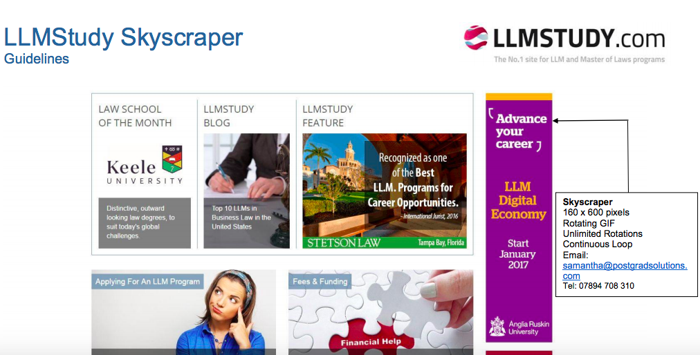 Copy spec — Postgrad Solutions