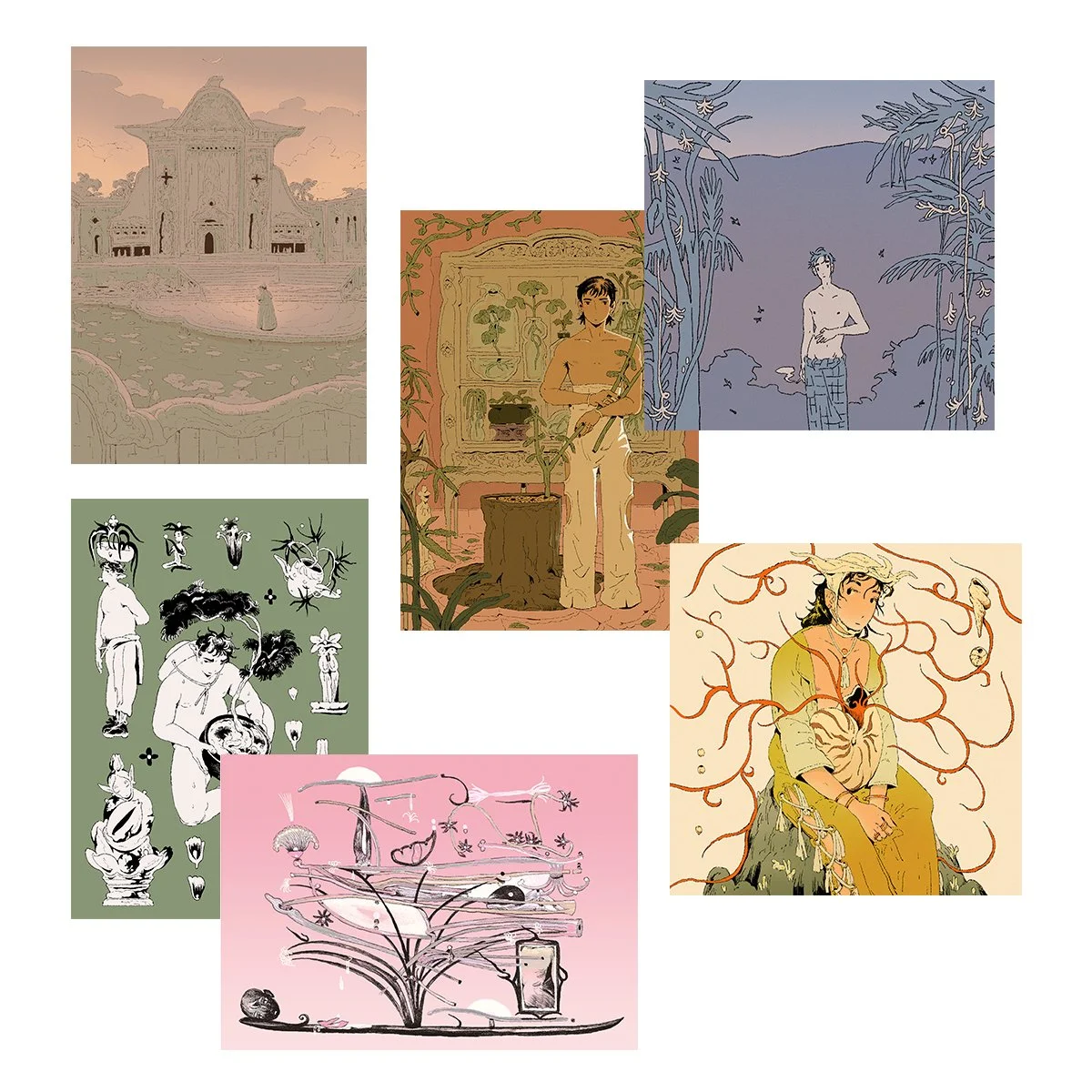 Elven Series Sticker Sheets Bundle + 6 Small Prints — Nadhir Nor