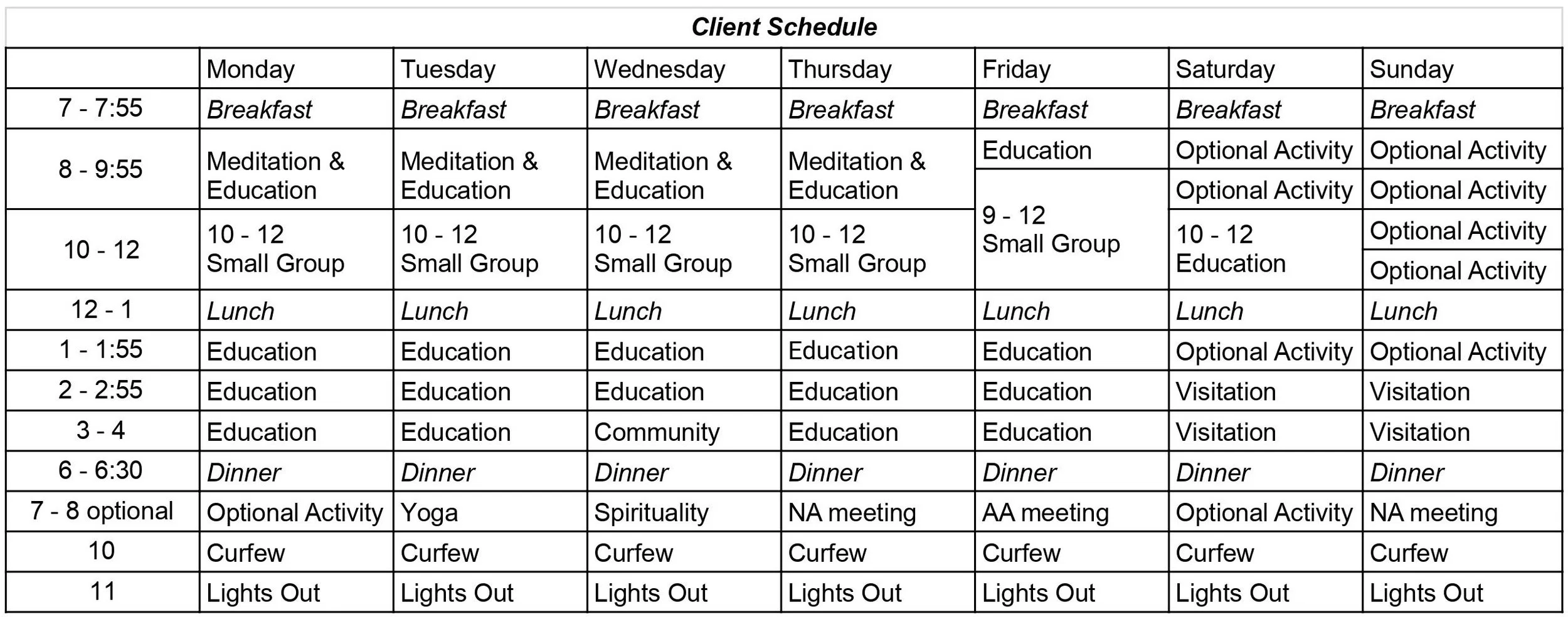 Men's Program — Valley View Recovery Center
