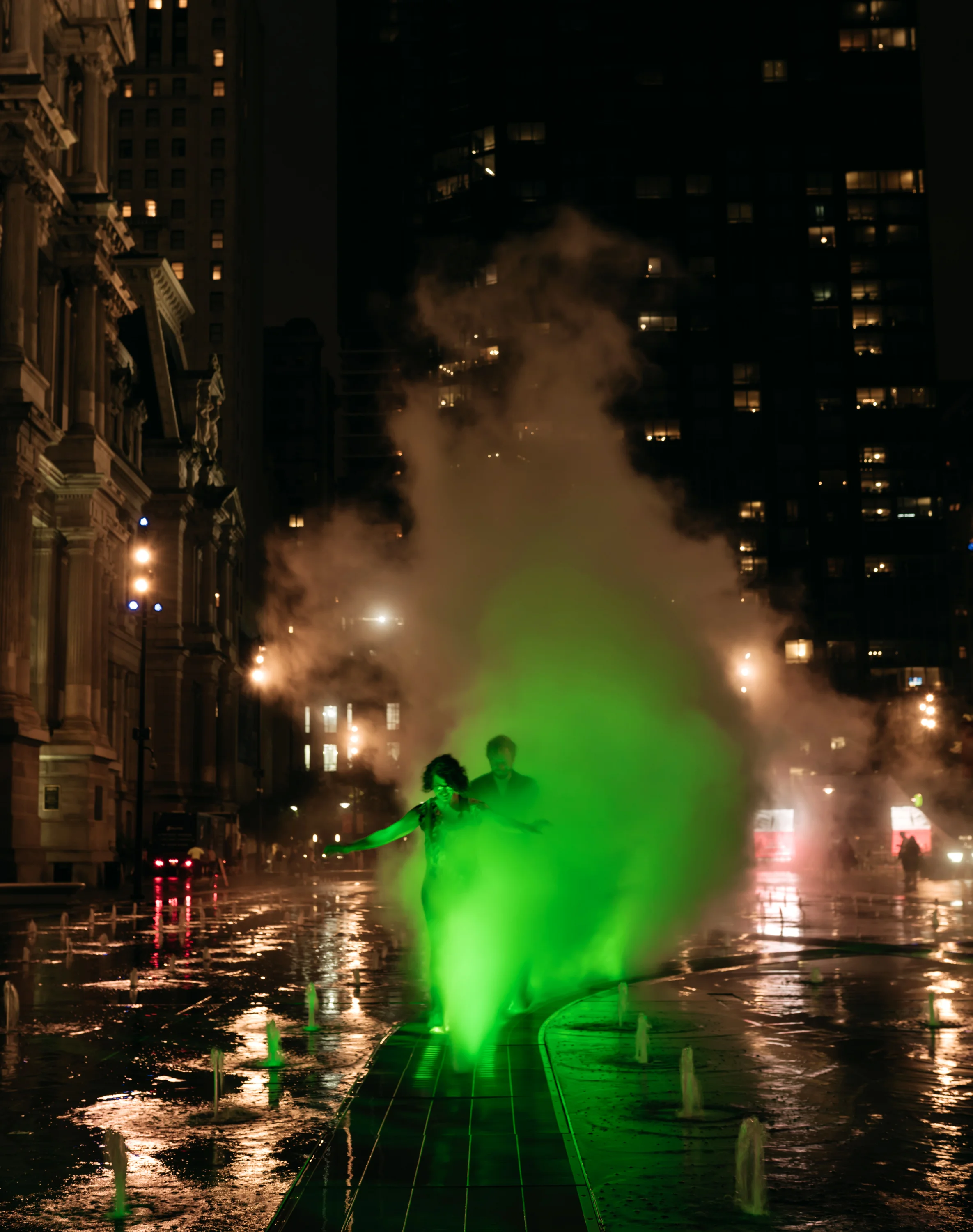 Pulse, Philadelphia, PA Green line phase, 2018 — Janet Echelman