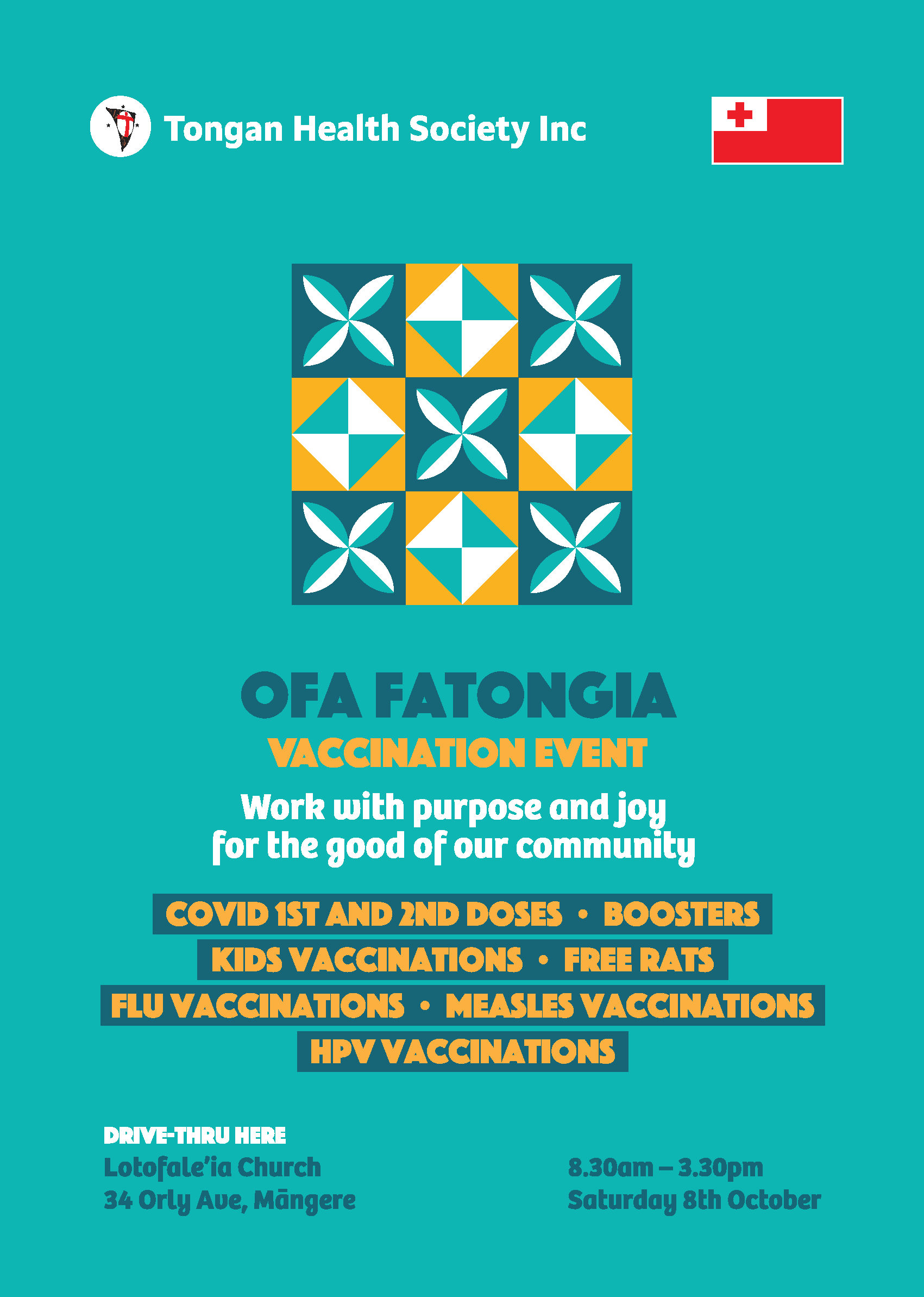 Work with purpose and joy for the good of our community. — Tongan ...