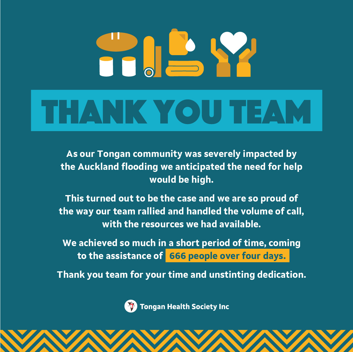 Thank you team! — Tongan Health Society