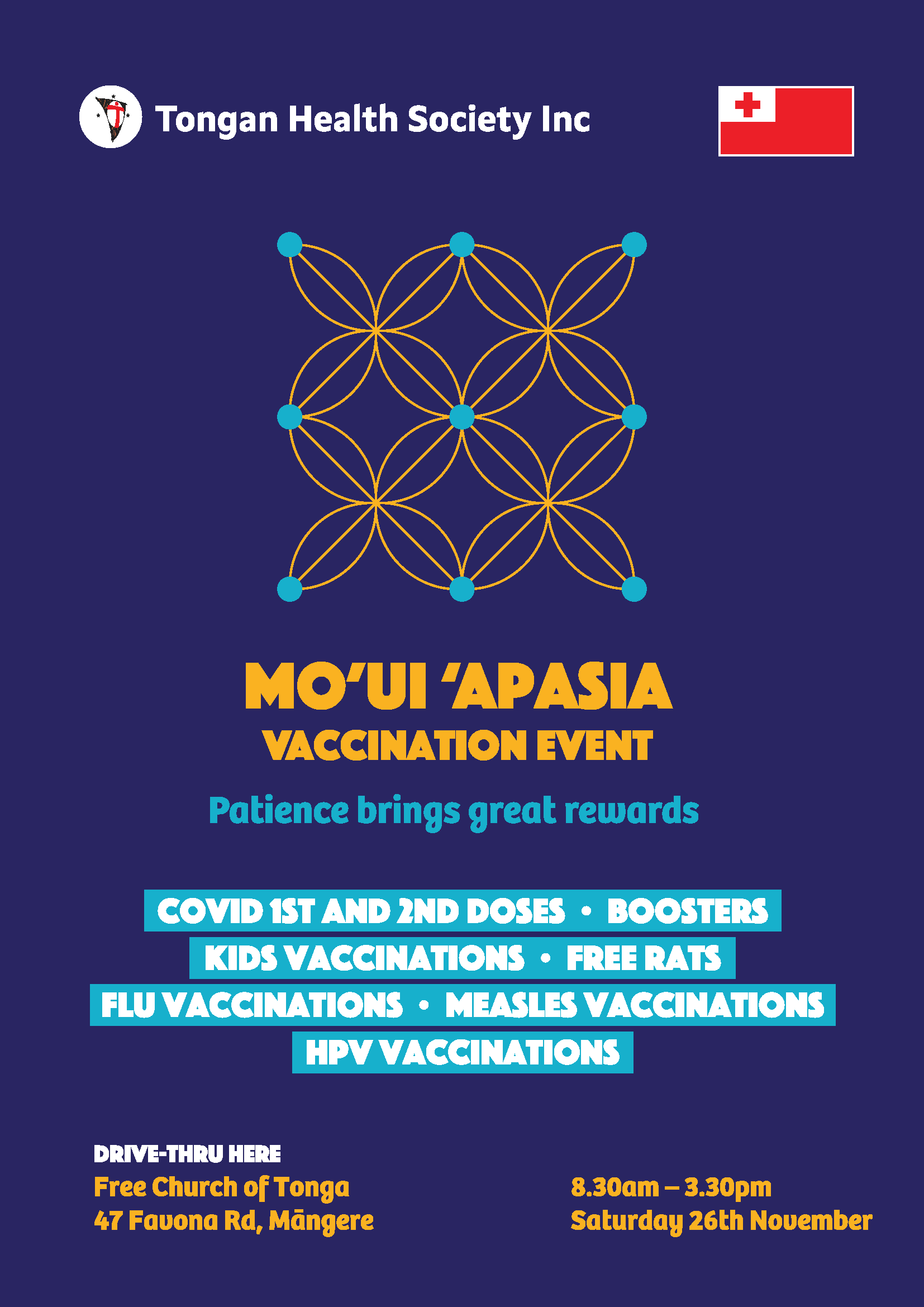 See you tomorrow at our next vaccination event! — Tongan Health Society