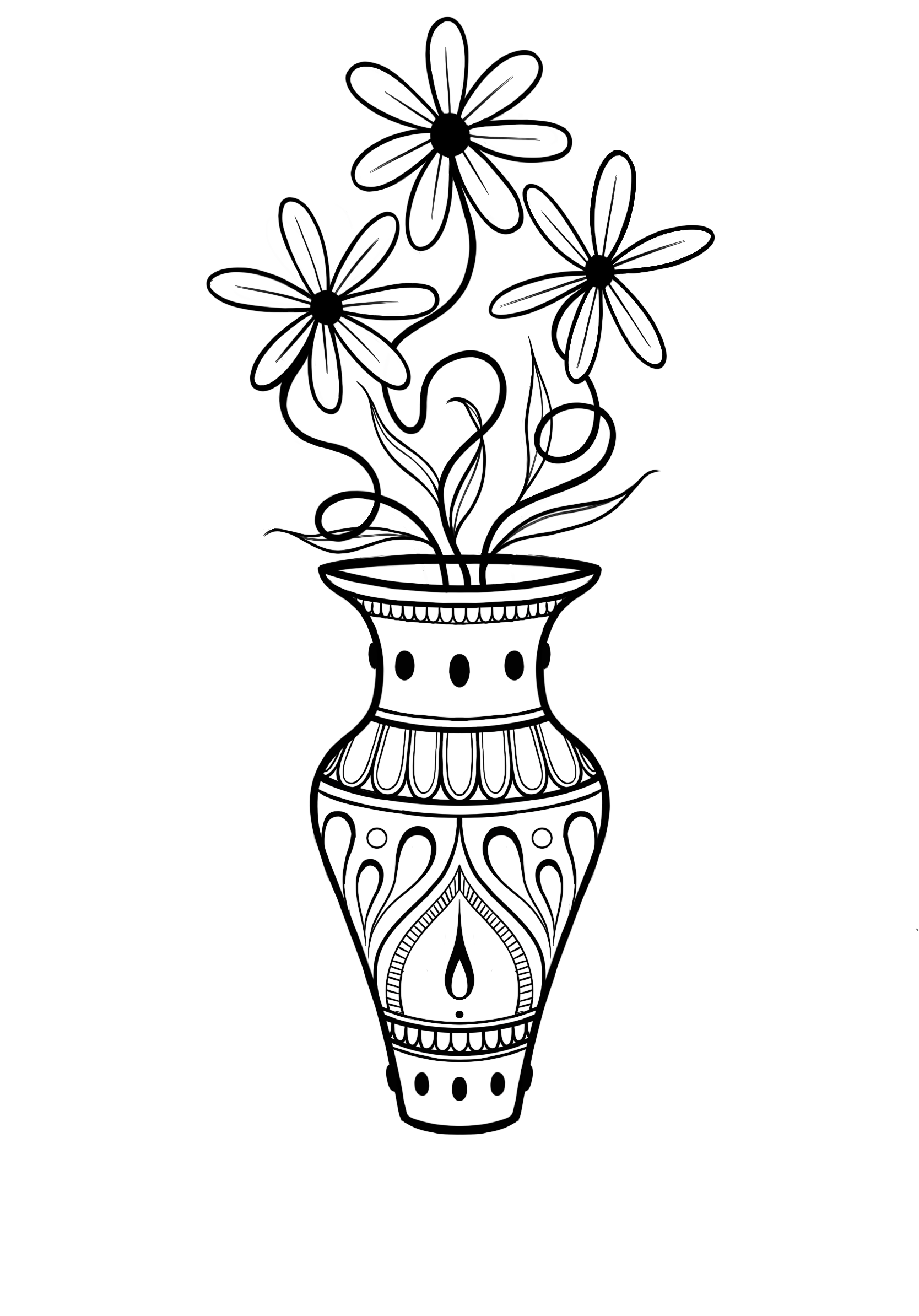 Vase Drawing Designs