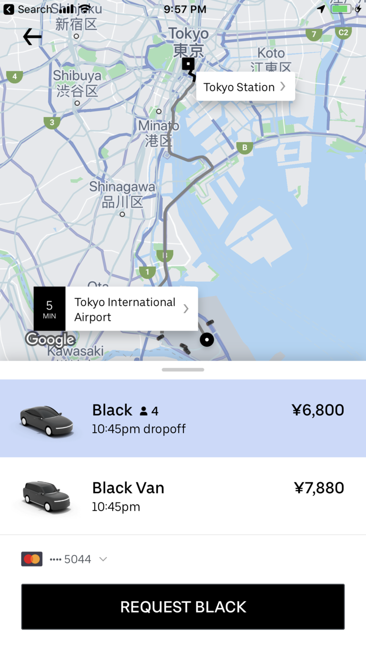 Uber in Tokyo — Tunnel Time