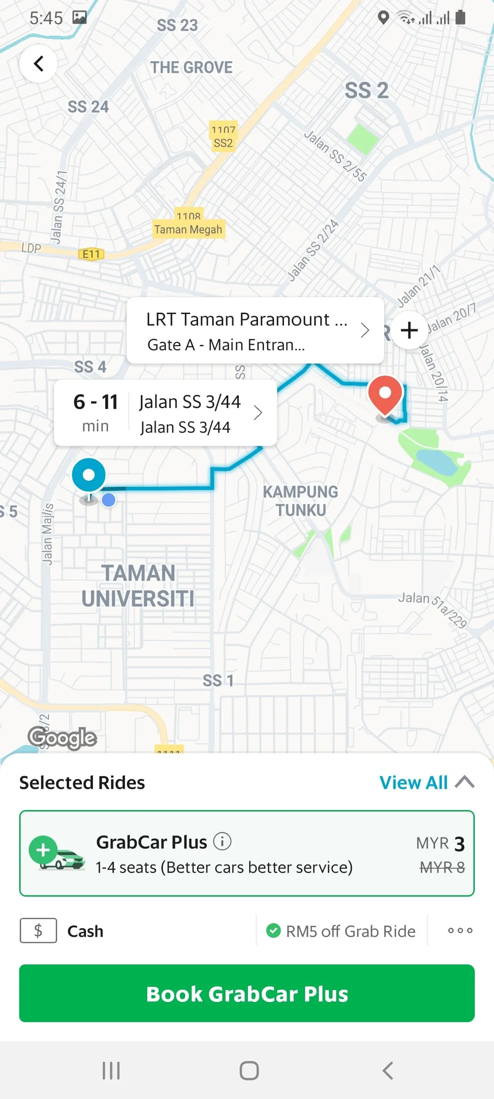 Kuala Lumpur Grab — Tunnel Time