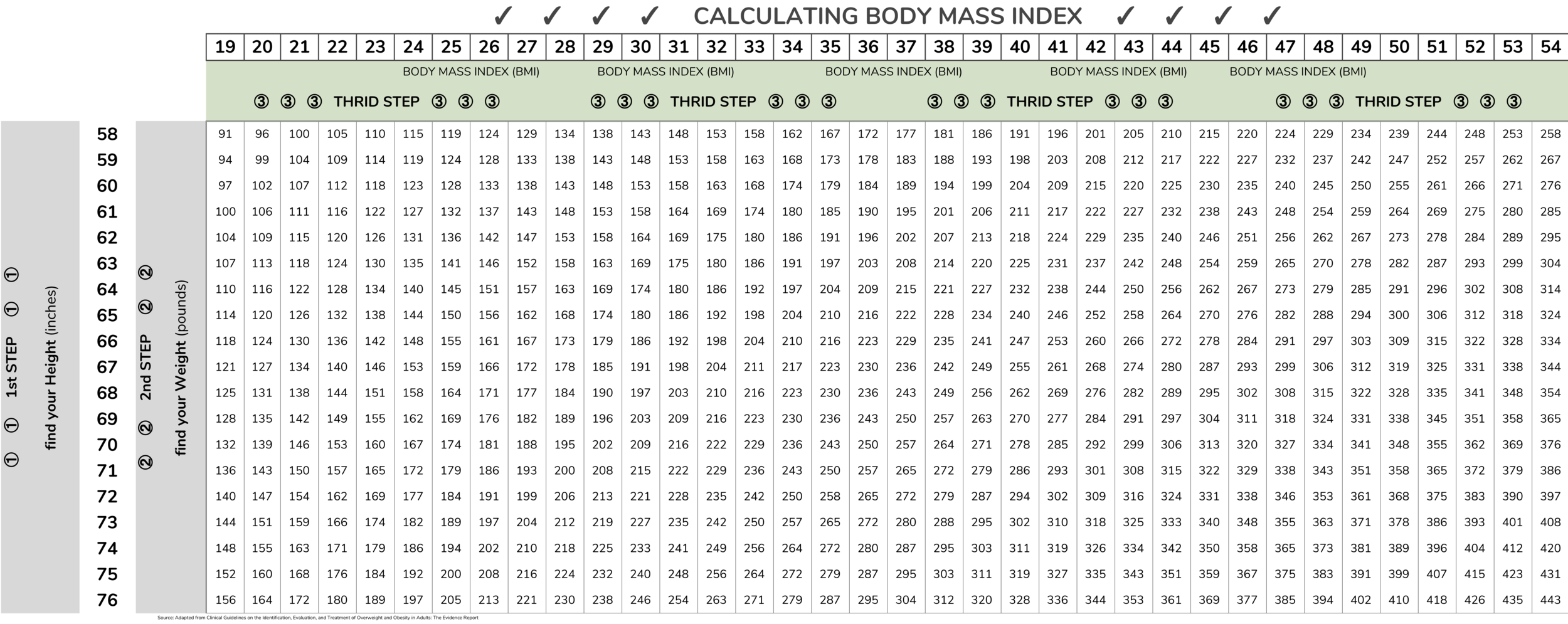 Bariatric Bmi Chart - Bmi Chart My Bariatric Plan