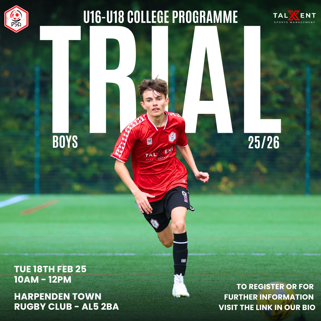 2nd College Programme Trial in February — PSA - Pro Sports Academy