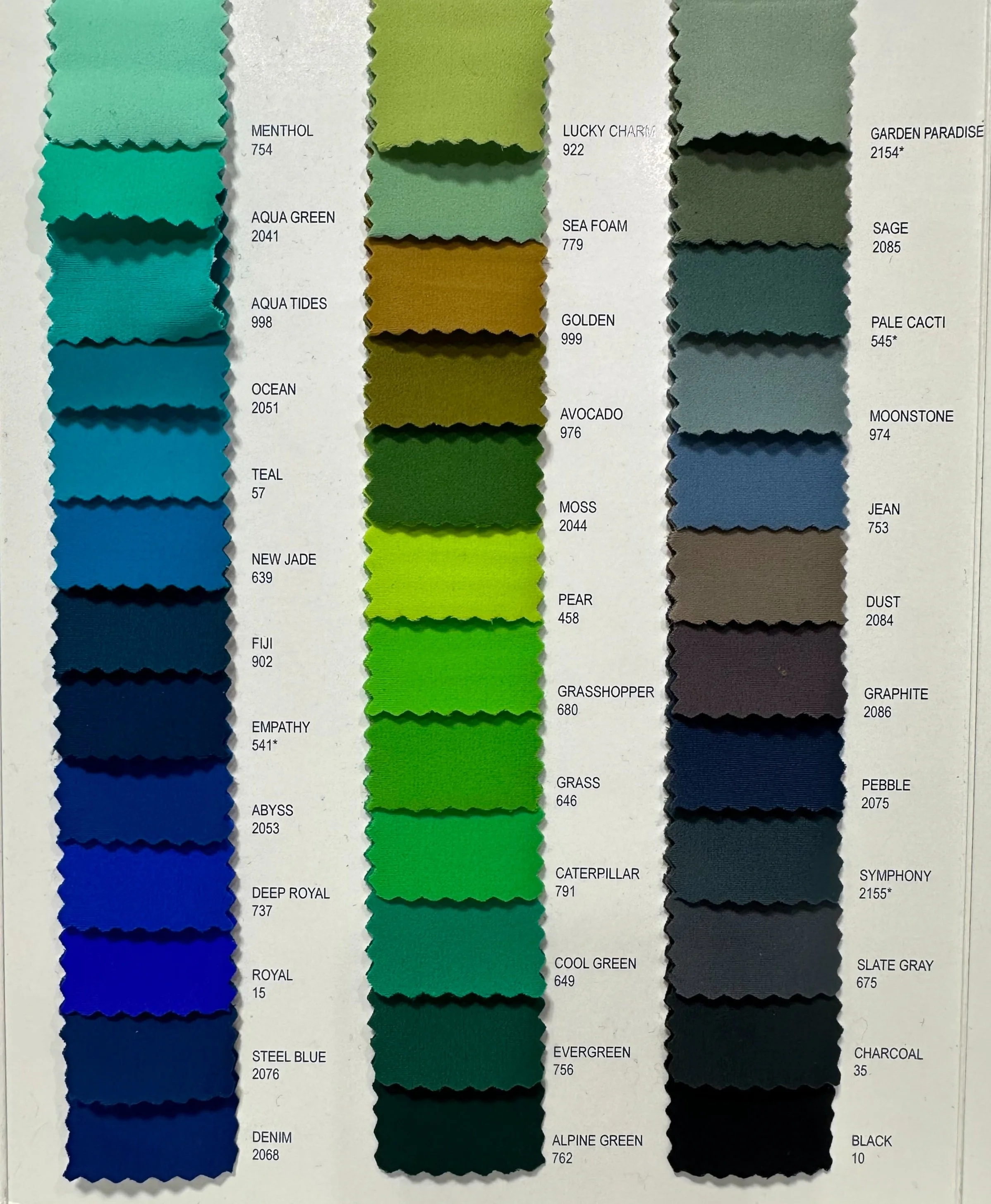Fabric Color Options — Sewstoppers