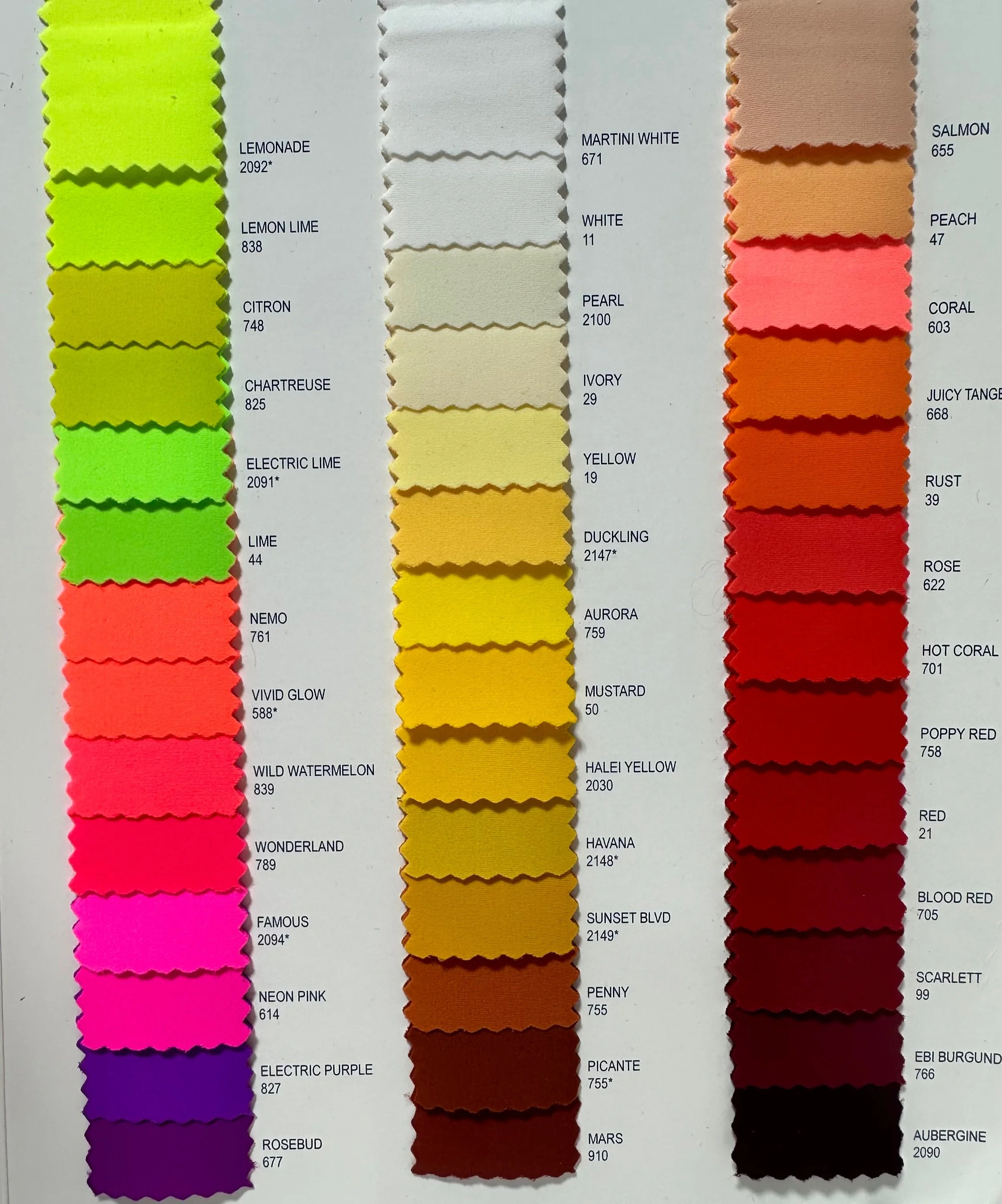 Fabric Color Options — Sewstoppers