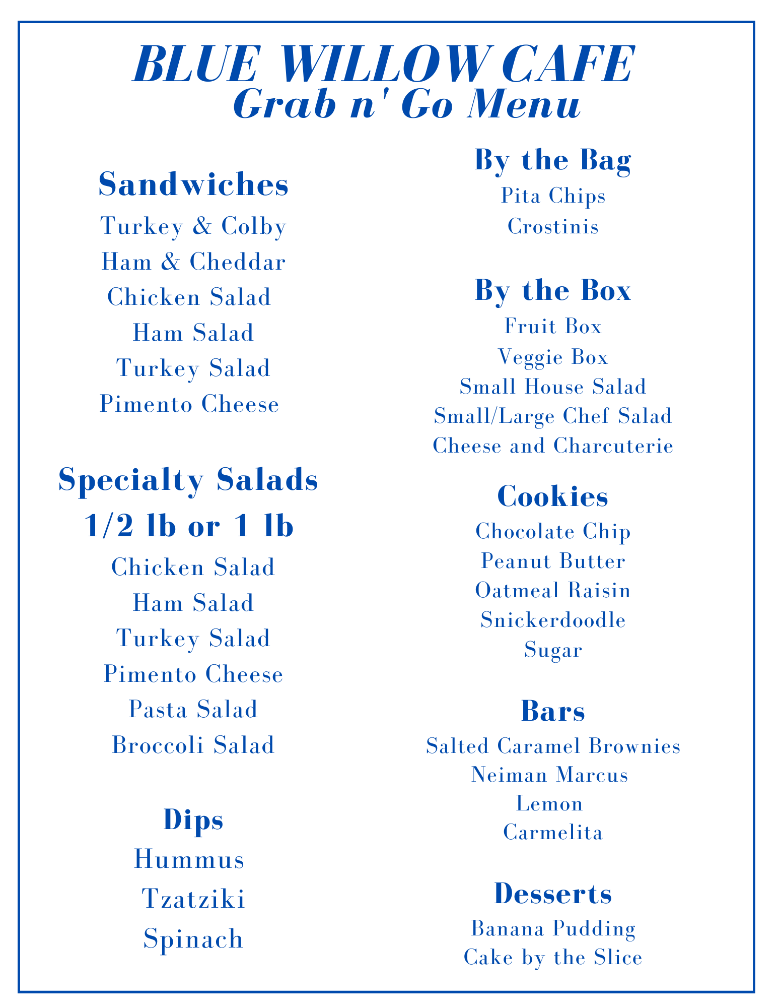 Blue Willow Cafe — Bon Appetit Y'All