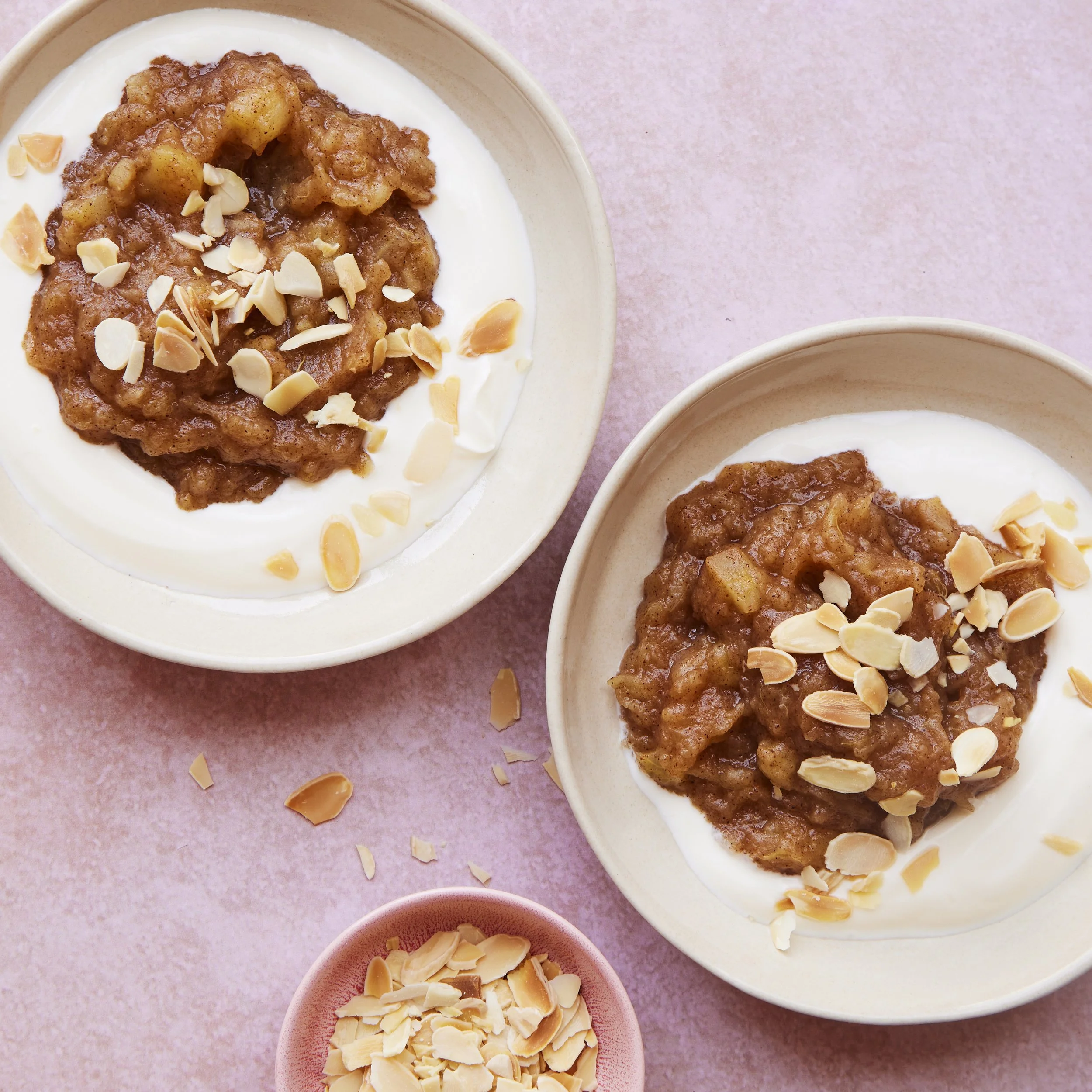 Stewed Apples with Yoghurt and Almonds - Pippa Campbell Health