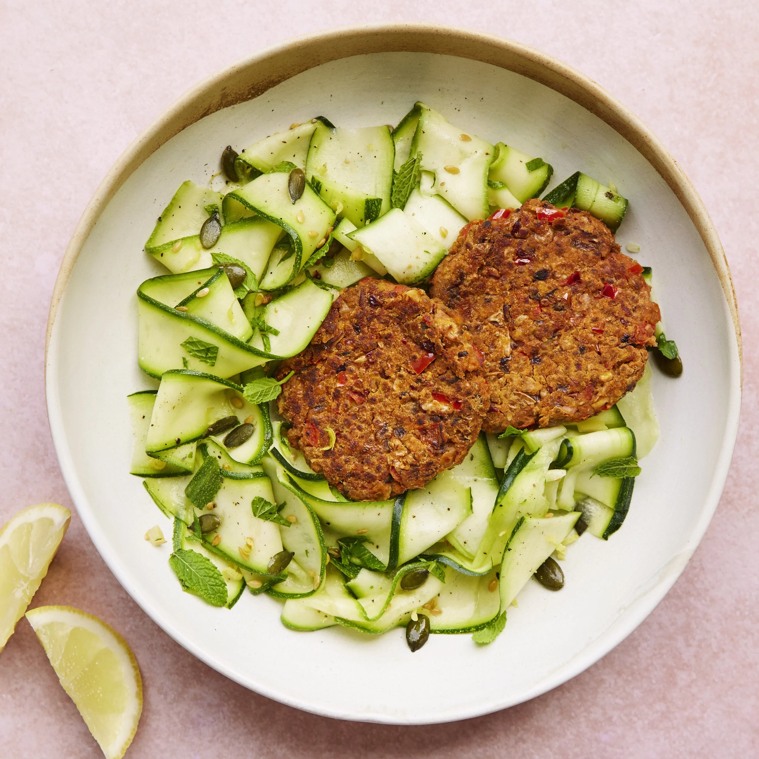 Bean Patties with Courgette and Preserved Lemon Salad - Pippa Campbell ...