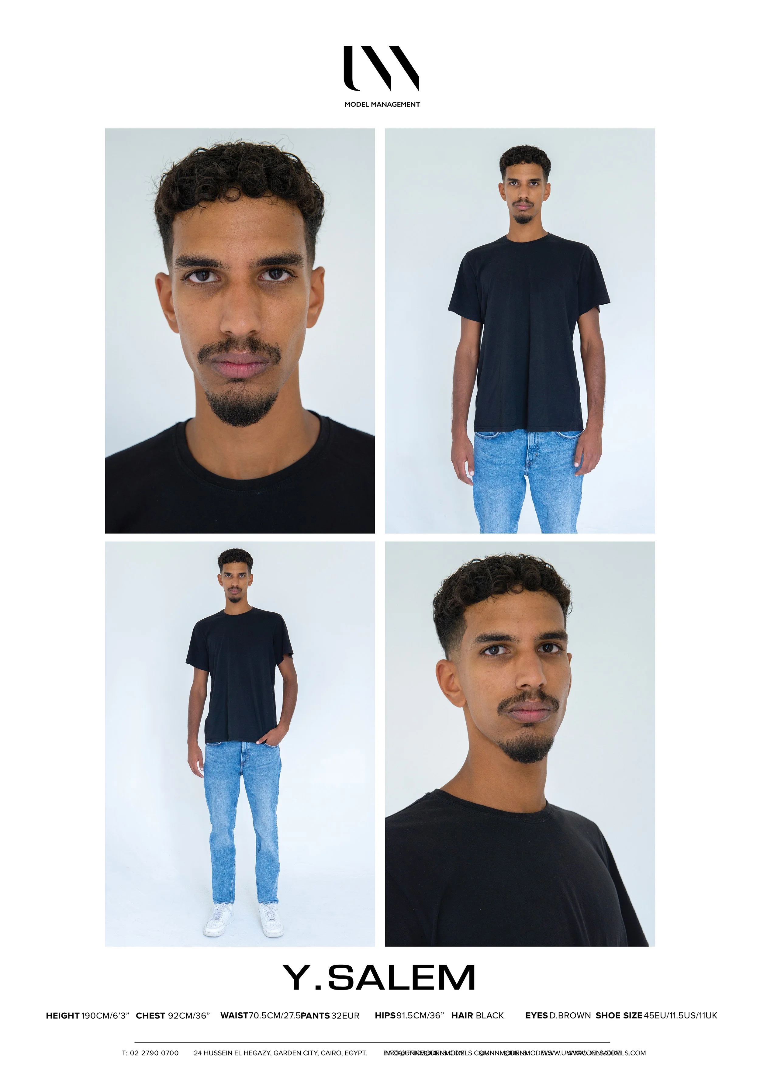 MALE MODELBOARD — UNN Model Management