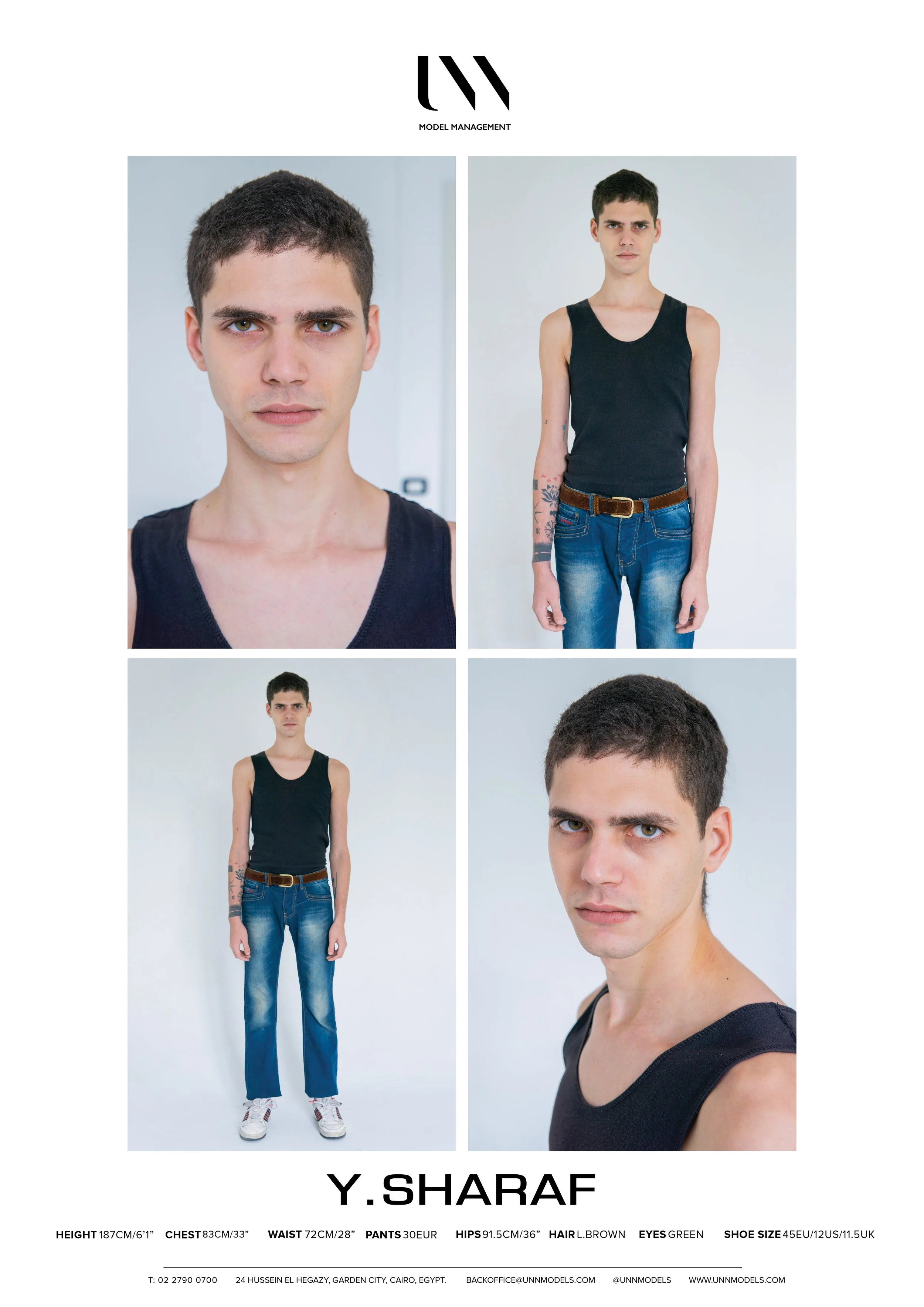 MALE MODELBOARD — UNN Model Management