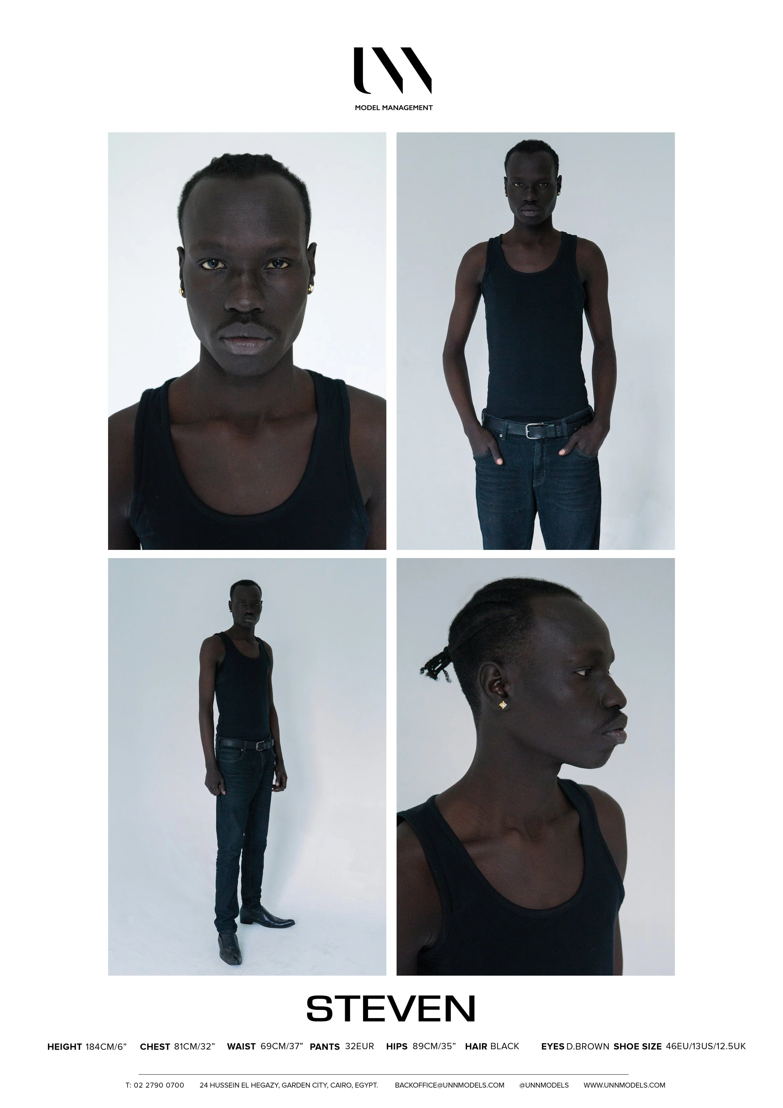 MALE MODELBOARD — UNN Model Management