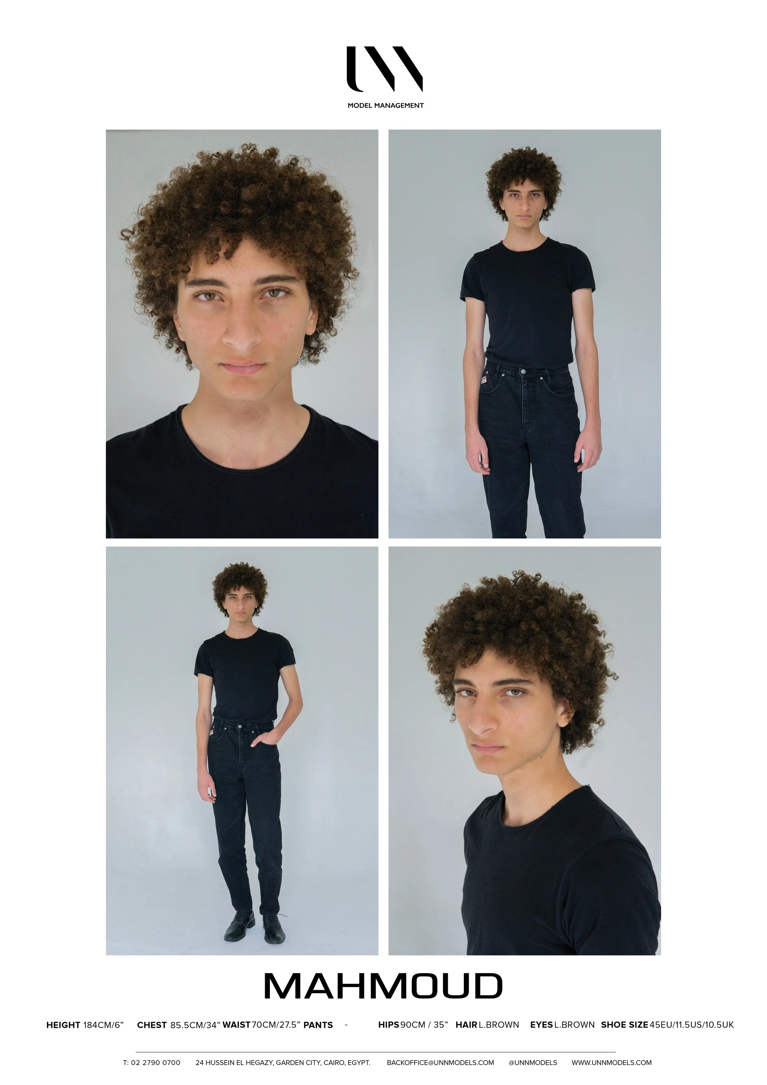 MALE MODELBOARD — UNN Model Management