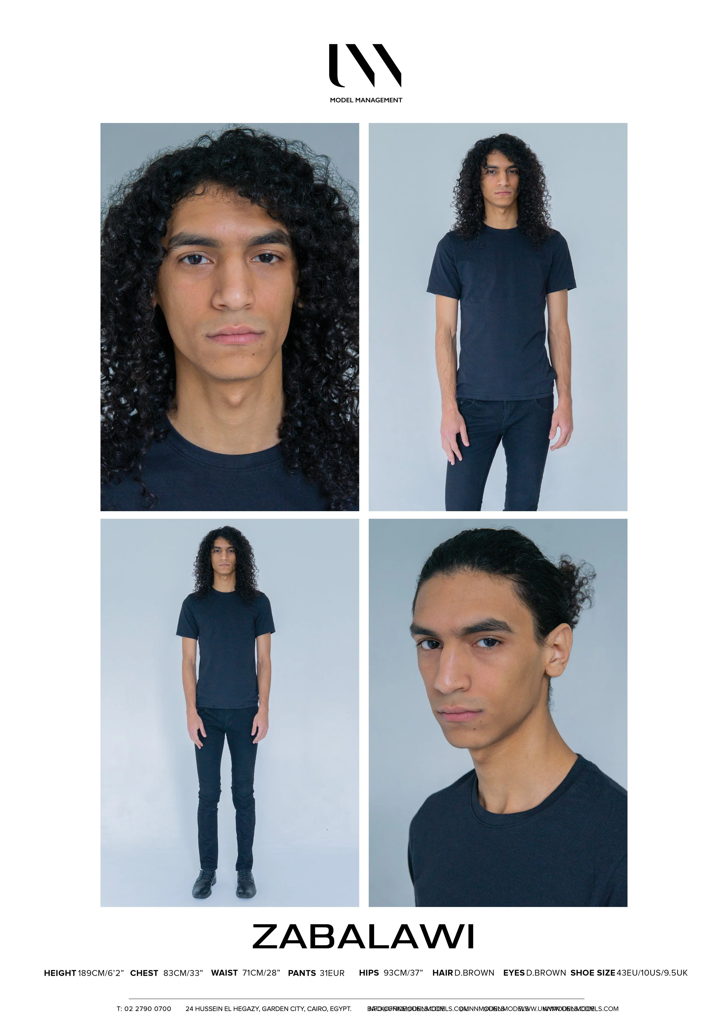 MALE MODELBOARD — UNN Model Management