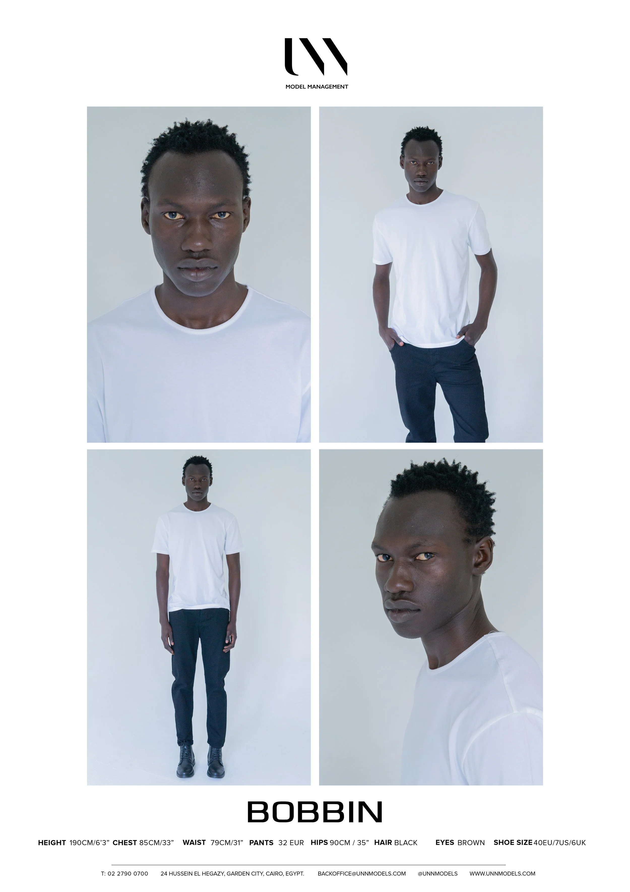 MALE MODELBOARD — UNN Model Management