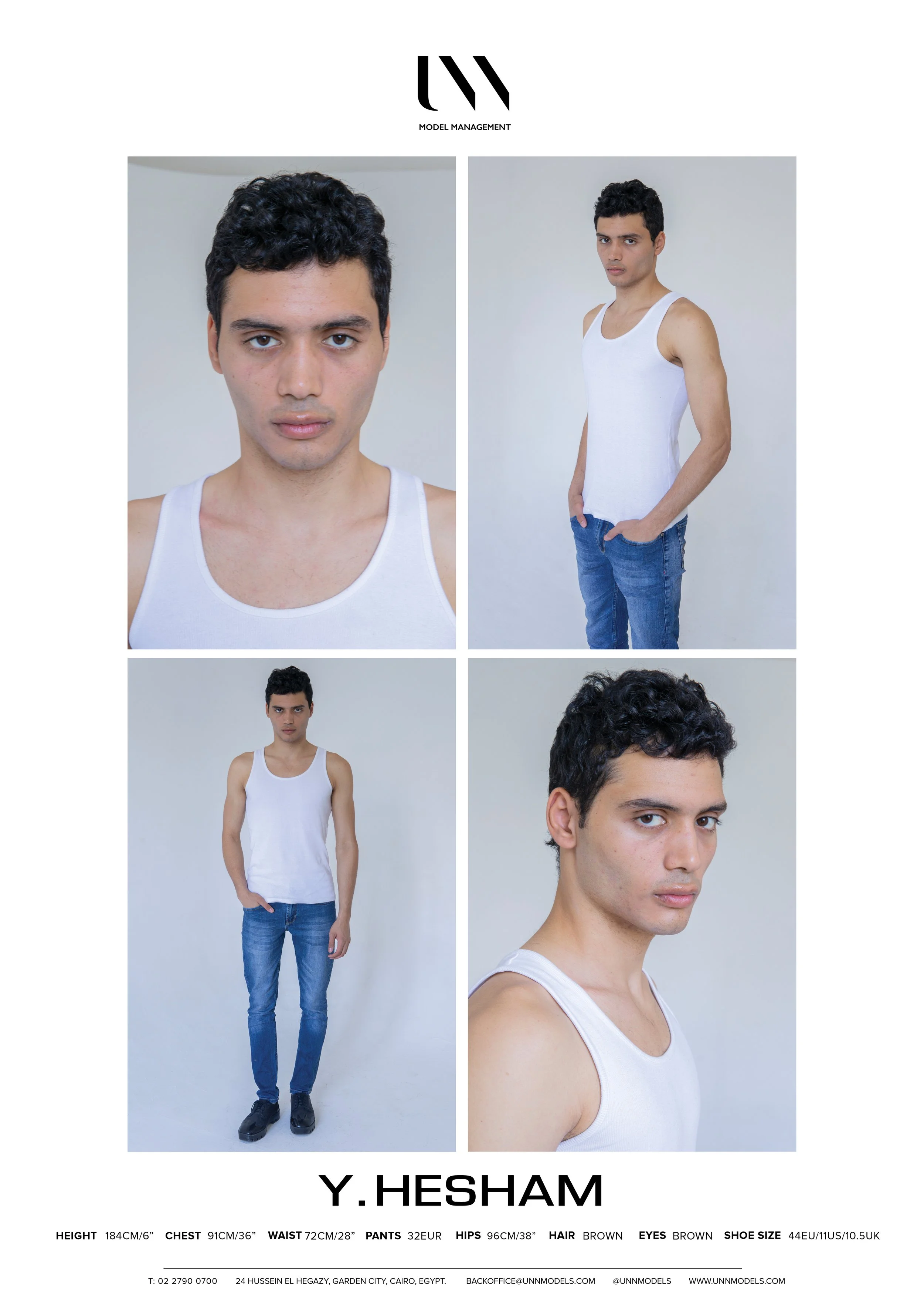 MALE MODELBOARD — UNN Model Management