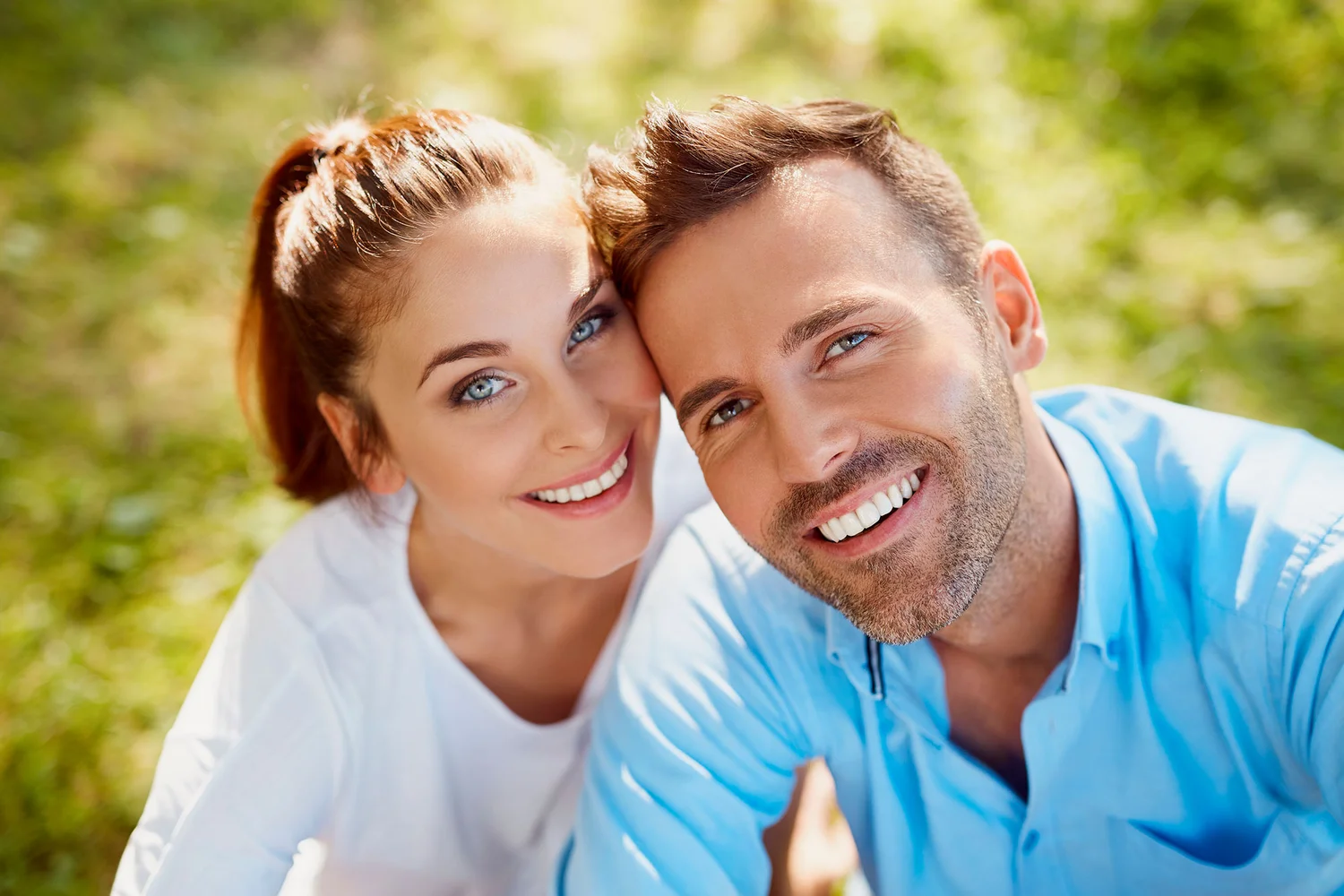 White Teeth Smile Couple