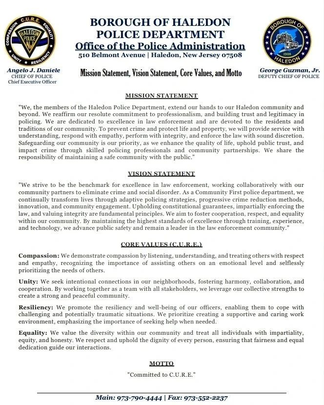 Police Department — Borough of Haledon