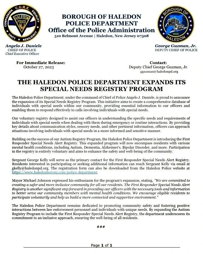 Police Department — Borough of Haledon