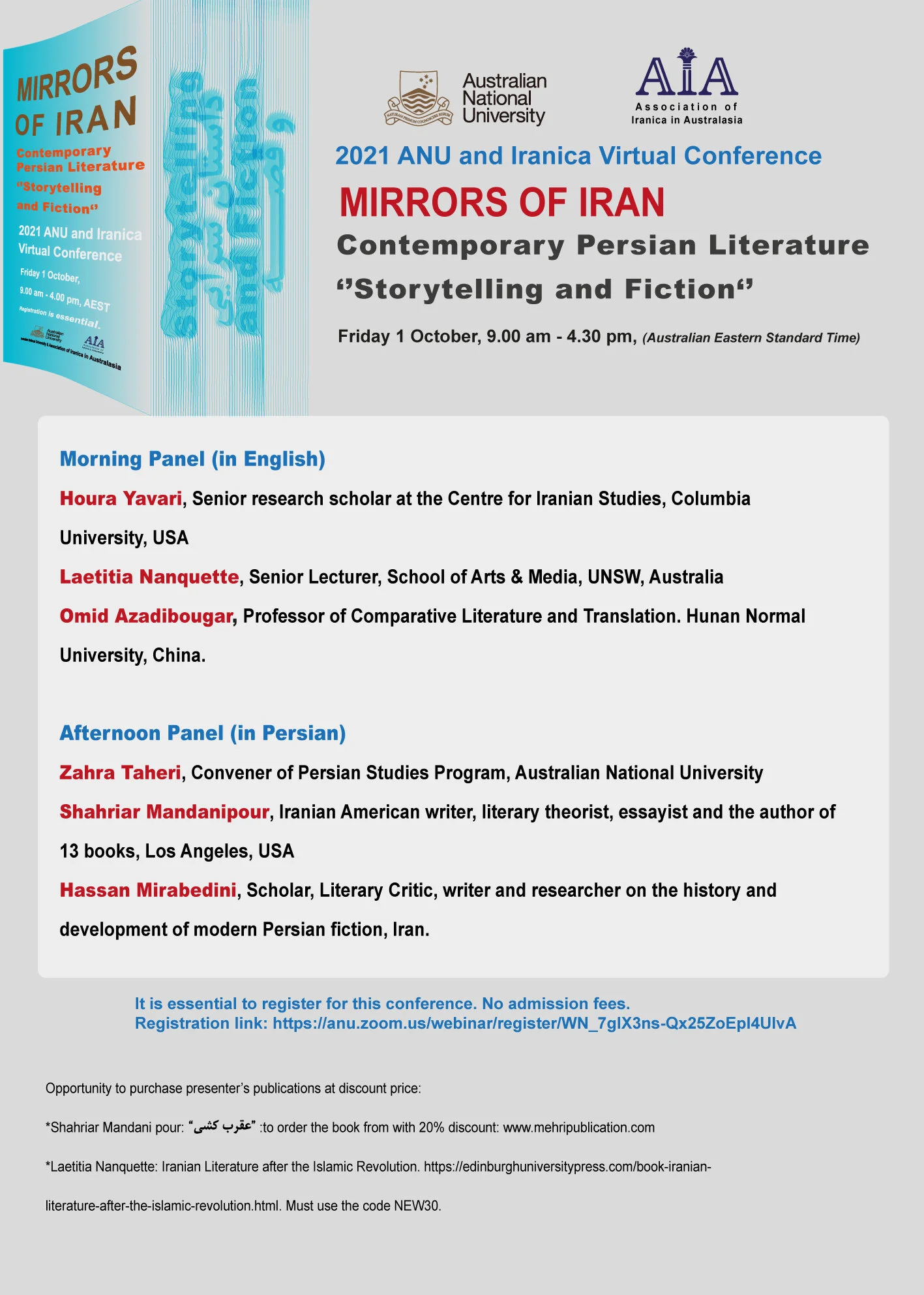 2021 Iranica Conference — Association of Iranica in Australasia