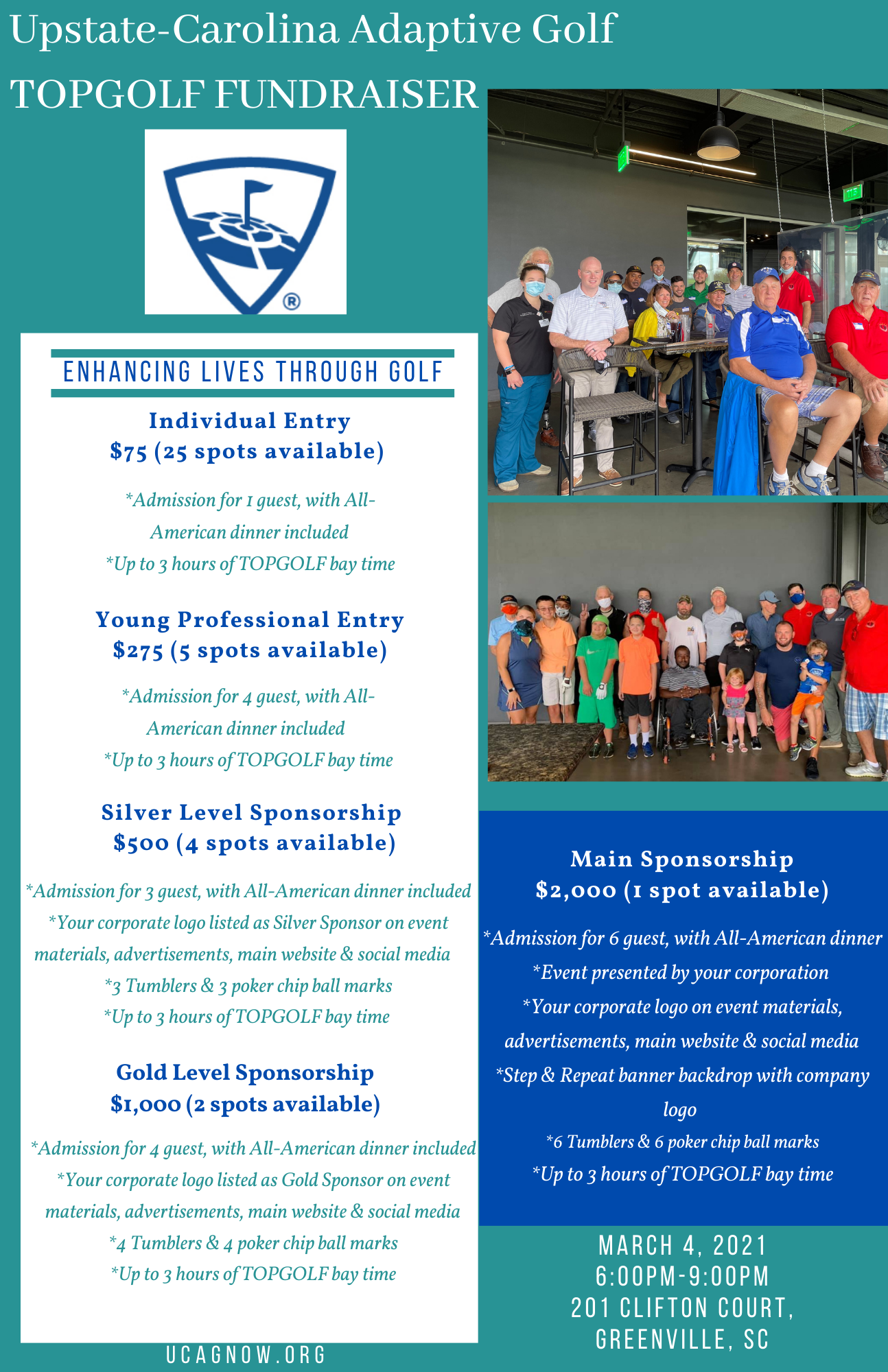 Enhancing Lives Through Golf- UCAG Fundraiser at Topgolf Greenville ...