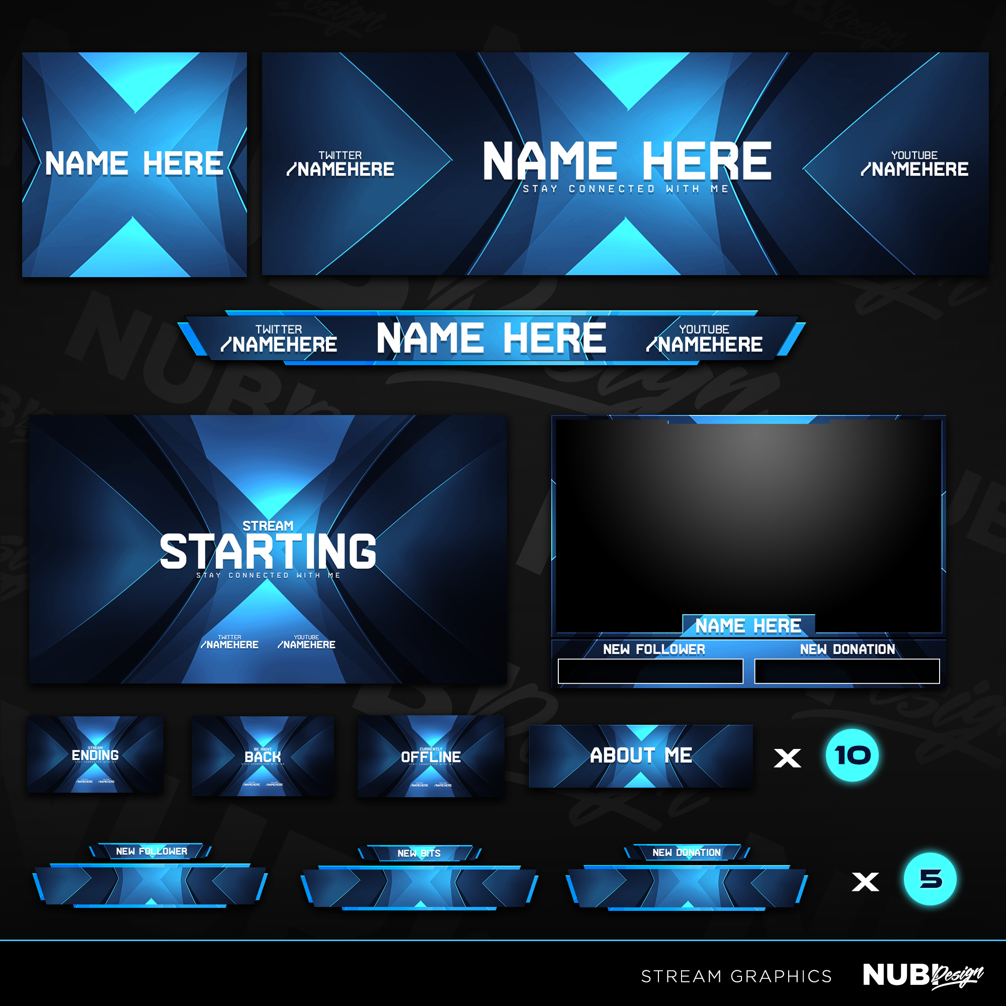 Static premade overlays, twitch overlays