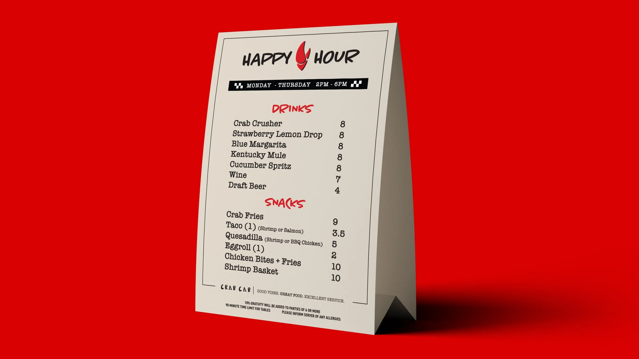 Crab Cab Restaurant Menu & Website Design — Saturday Mornin'