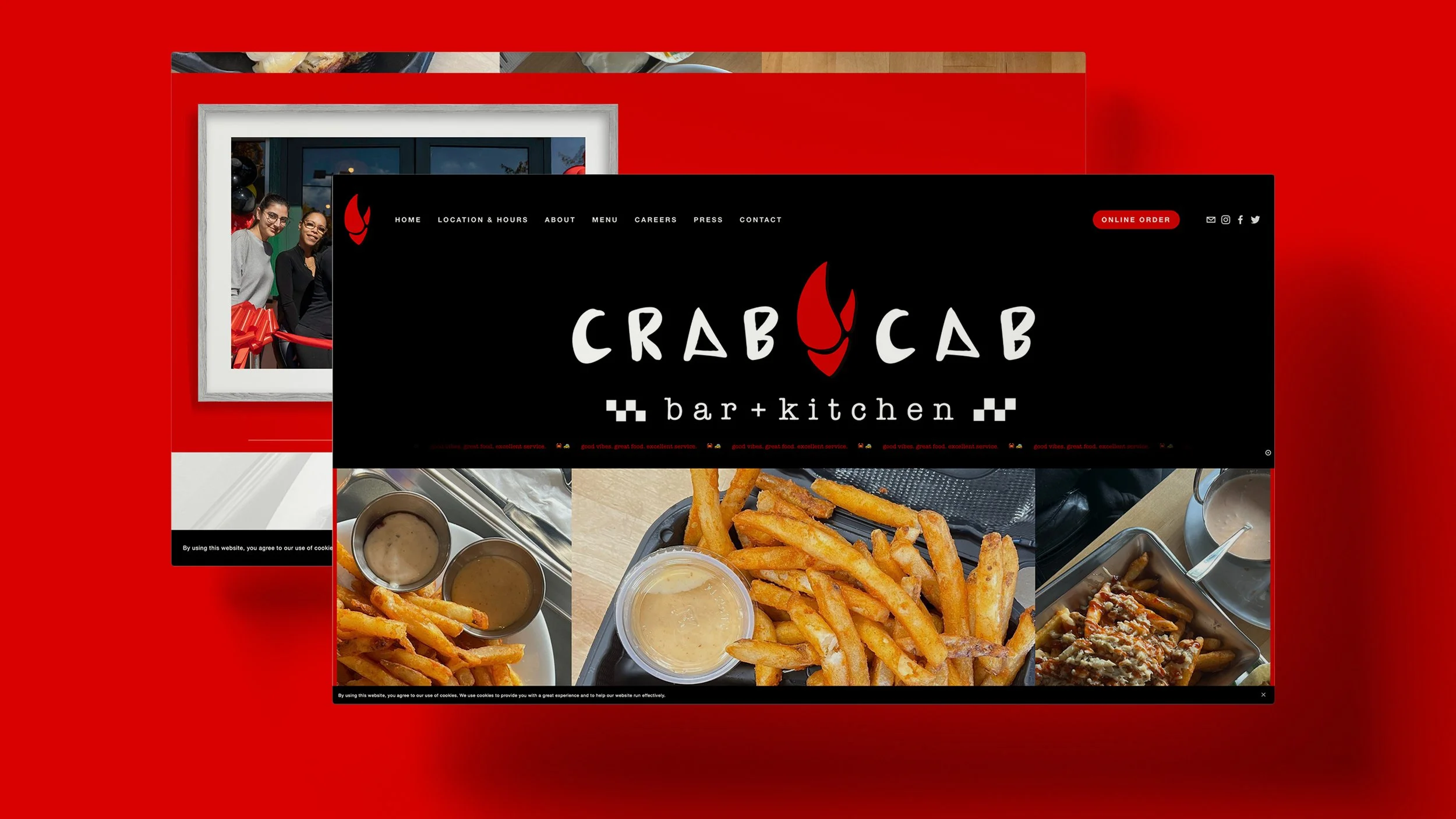 Crab Cab Restaurant Menu & Website Design — Saturday Mornin'