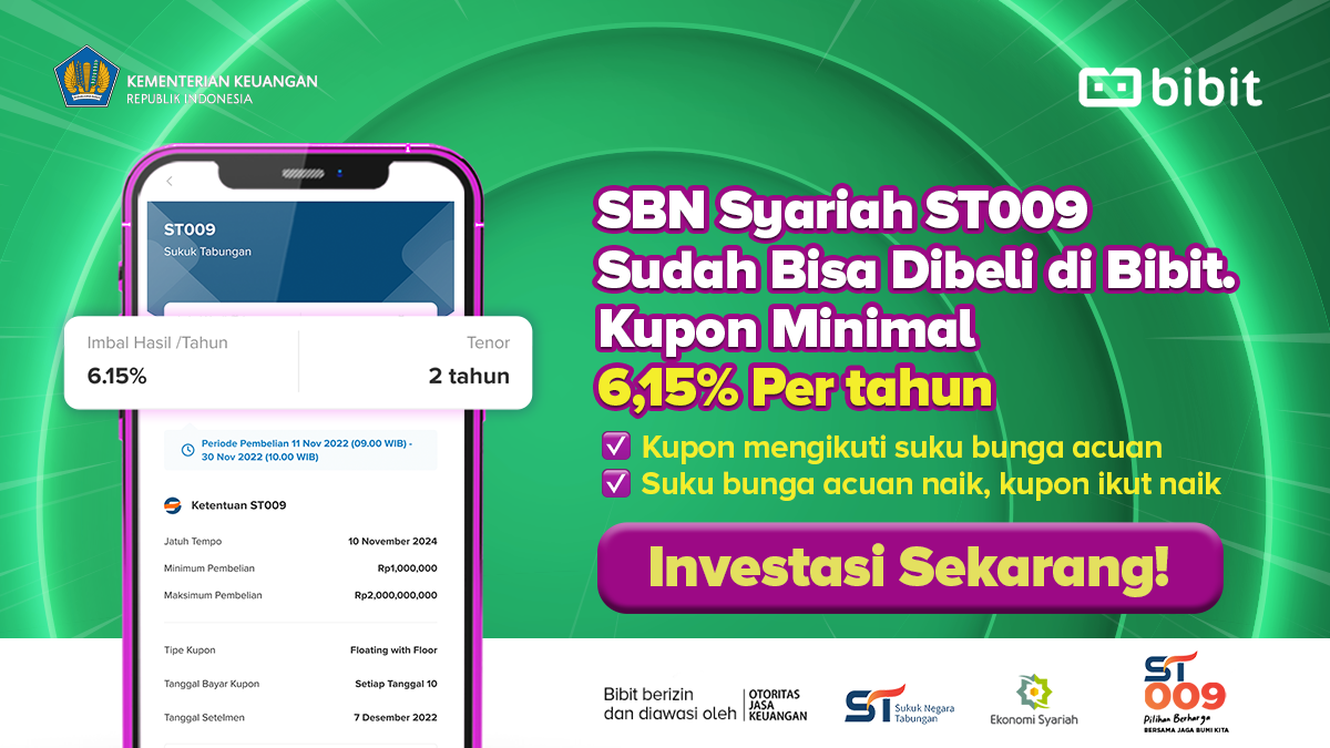 ST009 Sudah Bisa Dibeli di Bibit!