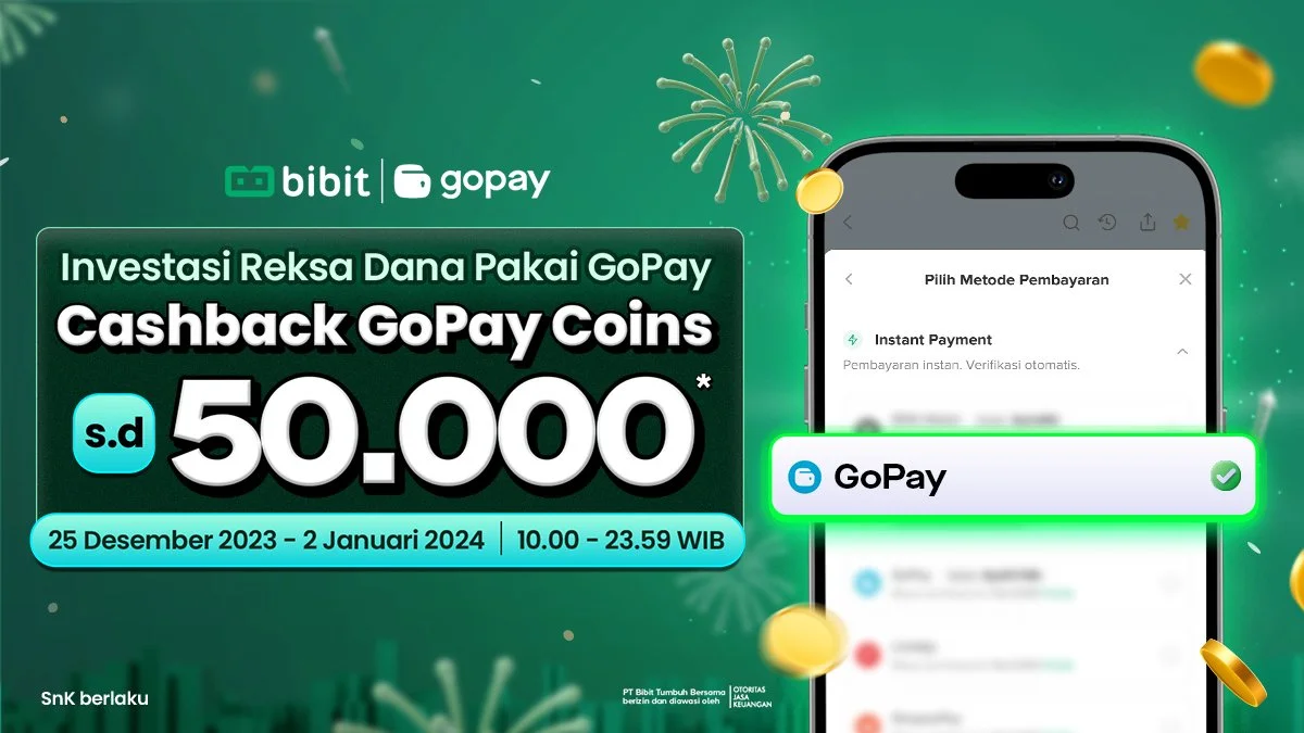 Promo Payday: Cashback hingga Rp50 Ribu dengan Nabung Reksa Dana Pakai GoPay