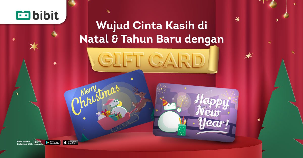 Bagikan Kebahagiaan Natal dan Tahun Baru dengan Gift Card Bibit