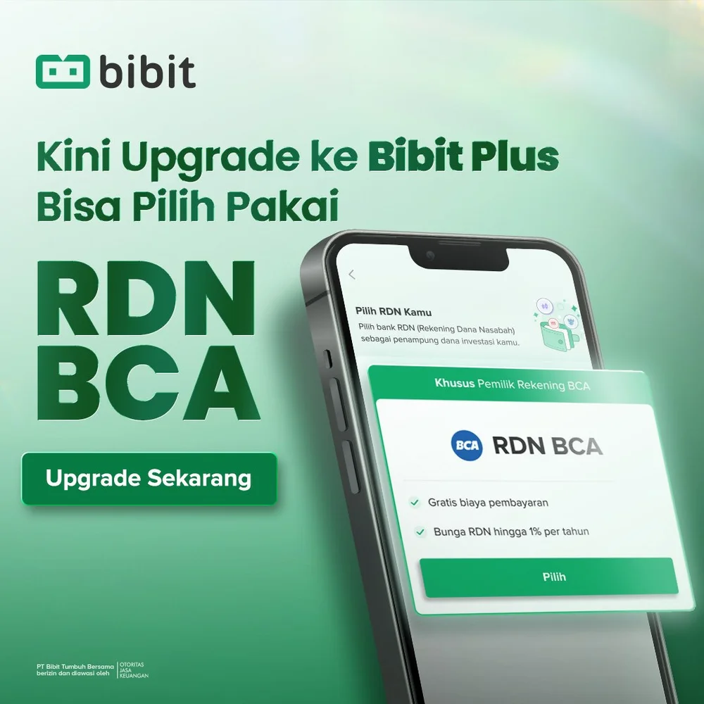 BARU! Investasi Pakai RDN BCA di Bibit!